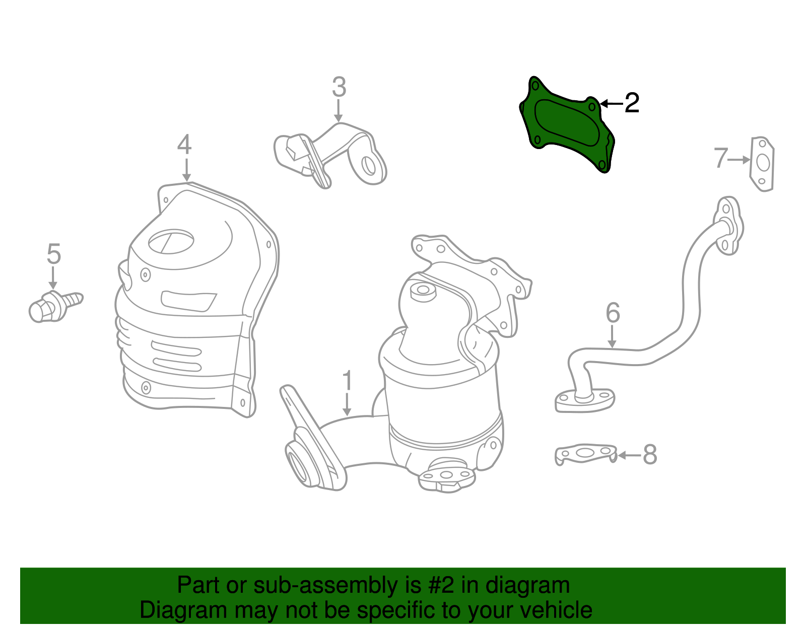 18115-RB0-004 - Gasket Converter (Nippon Leakless) - 2009-2019 Honda ...
