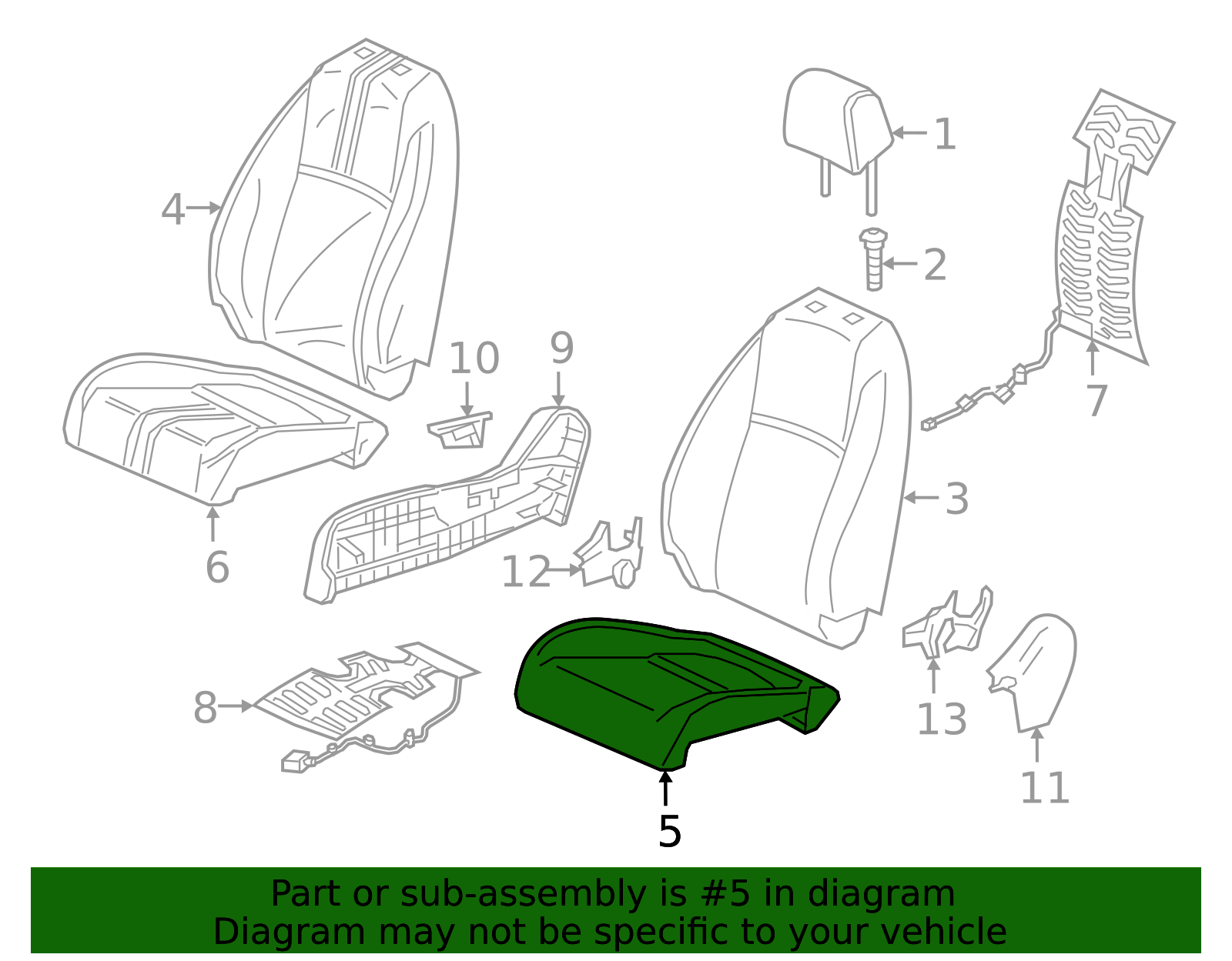 81137-TBA-A31 - Seat Cushion Pad 2016-2021 Honda Civic | Honda Parts Online