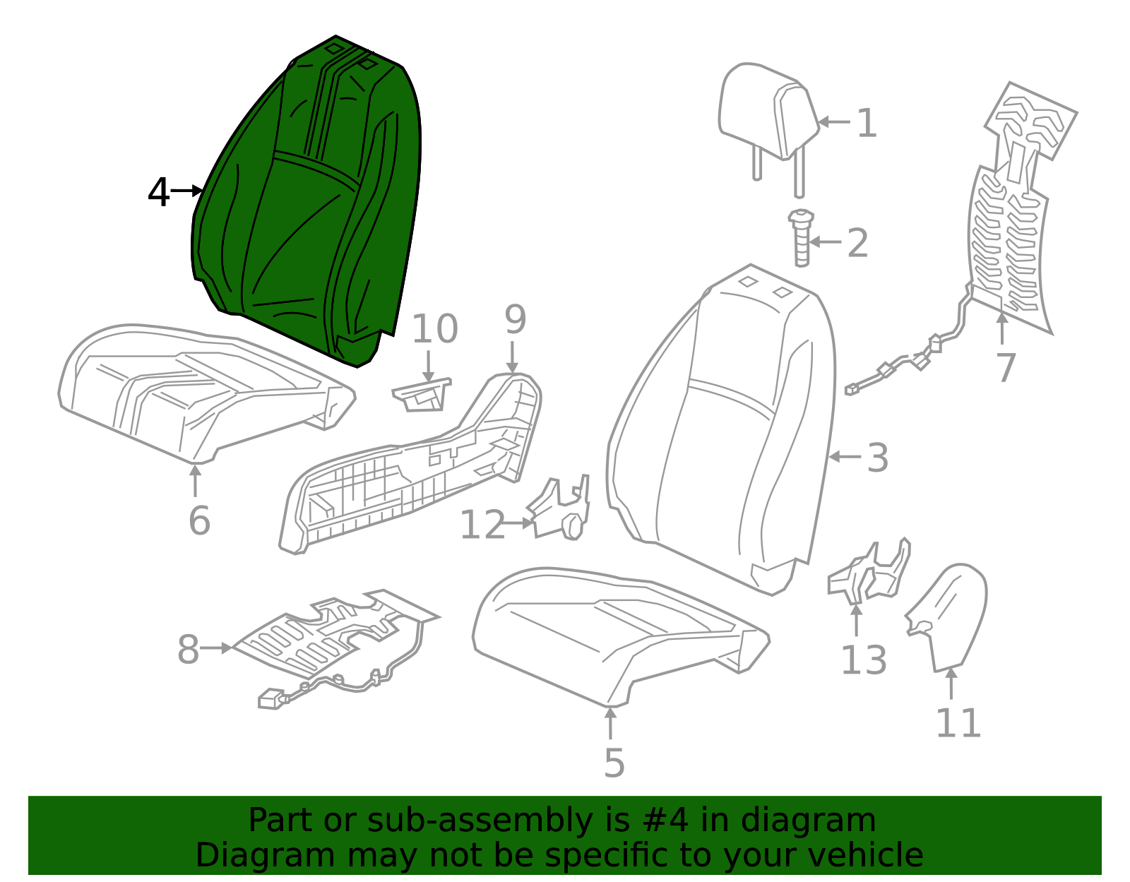 81125-TBA-A34ZC - 2019-2021 Honda Civic - Cover Set R Trim *NH900L ...