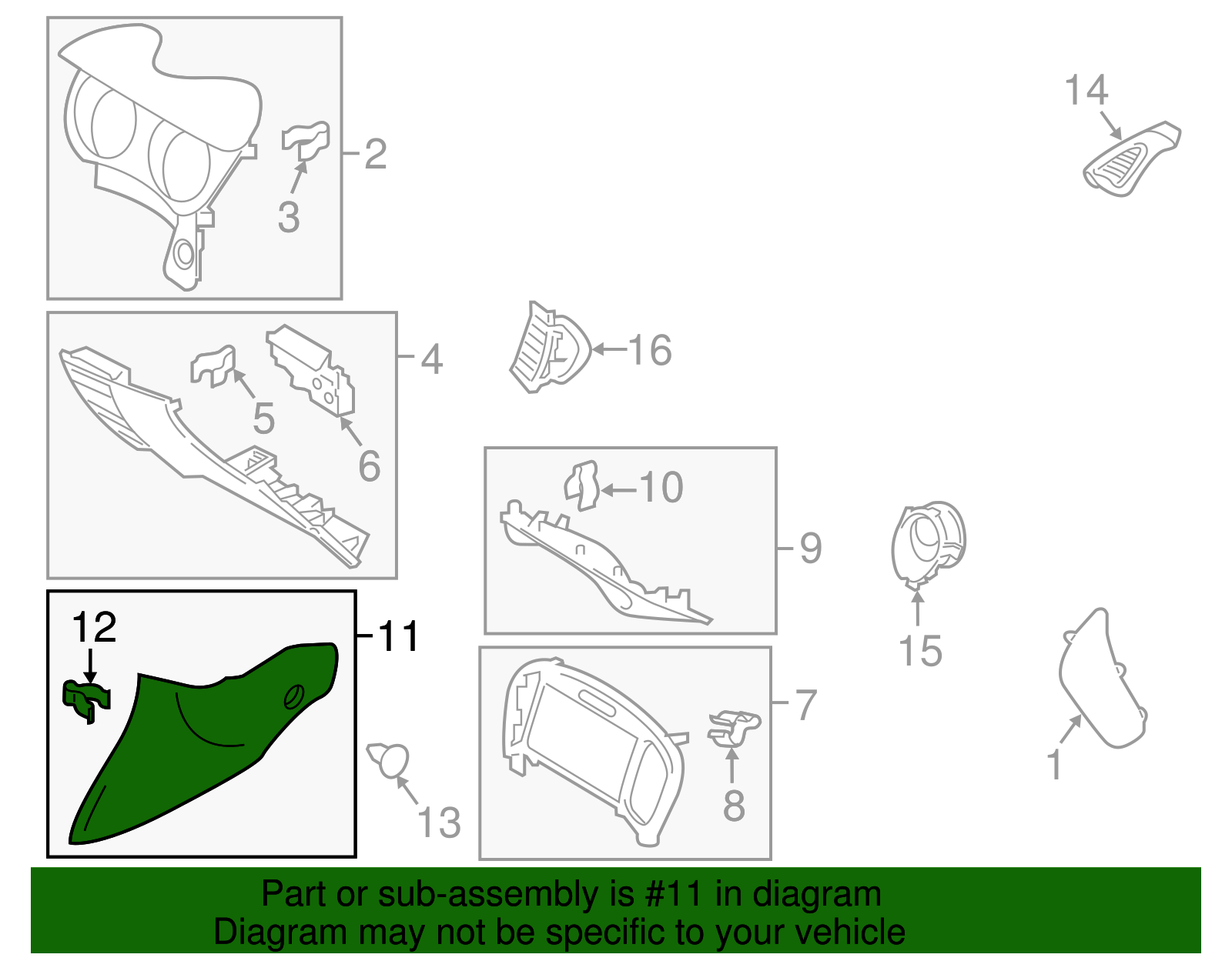 2011-2017 Nissan Juke Lower Trim 68921-1KA0A | Bill Kay Nissan Parts
