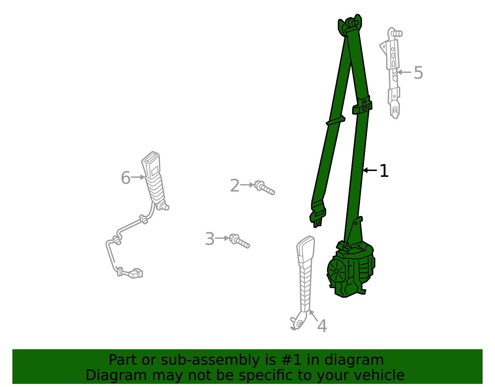 2022-2025 Genesis GV70 Seat Belt Assembly 888B0-AR500-NUL | MotorMotor