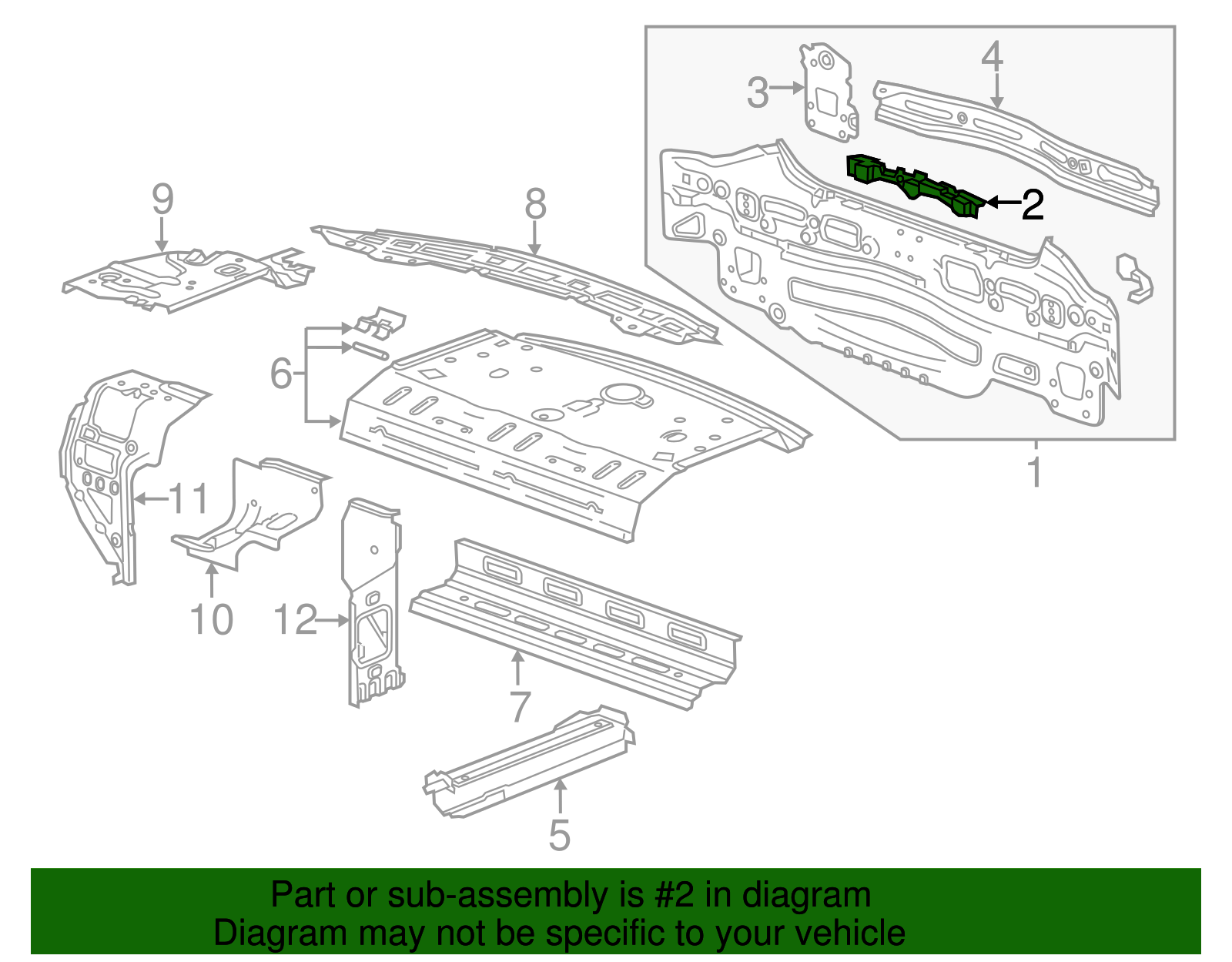 2012-2020 Chevrolet Sonic Rear Bumper Fascia Bracket 95911403 | Chevy ...