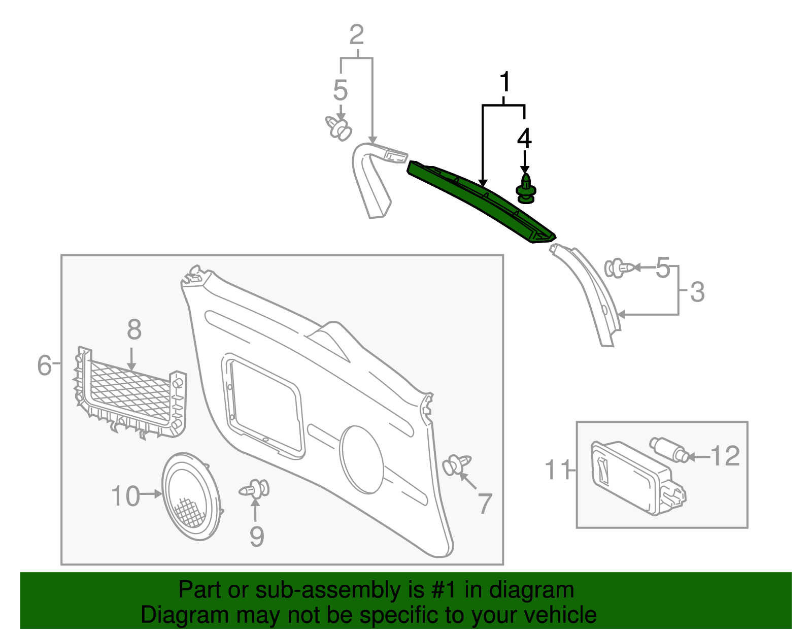 2006-2012 Toyota RAV4 Glass Trim 67939-0R010-B0 | Toyota Parts Center