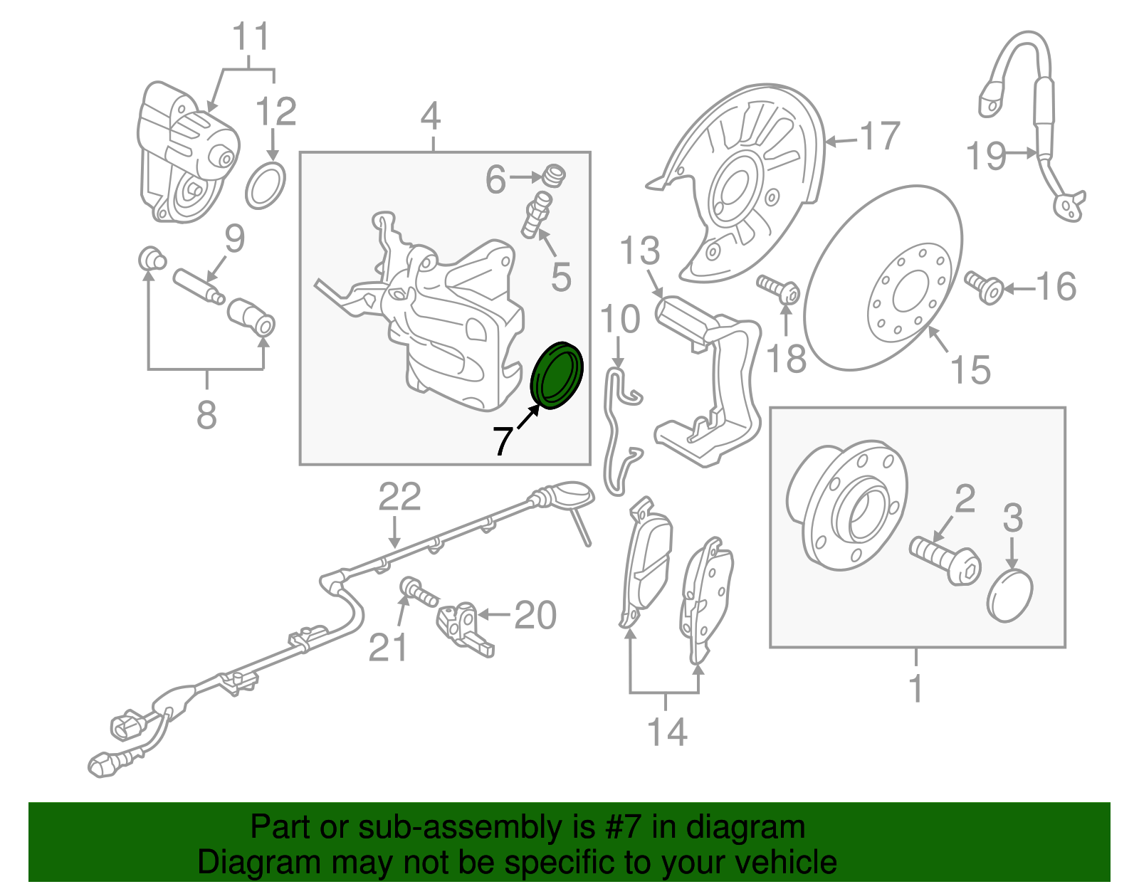 8V0-698-671 - Caliper Seal Kit 2015-2025 Audi | Audi OEM Parts Guy