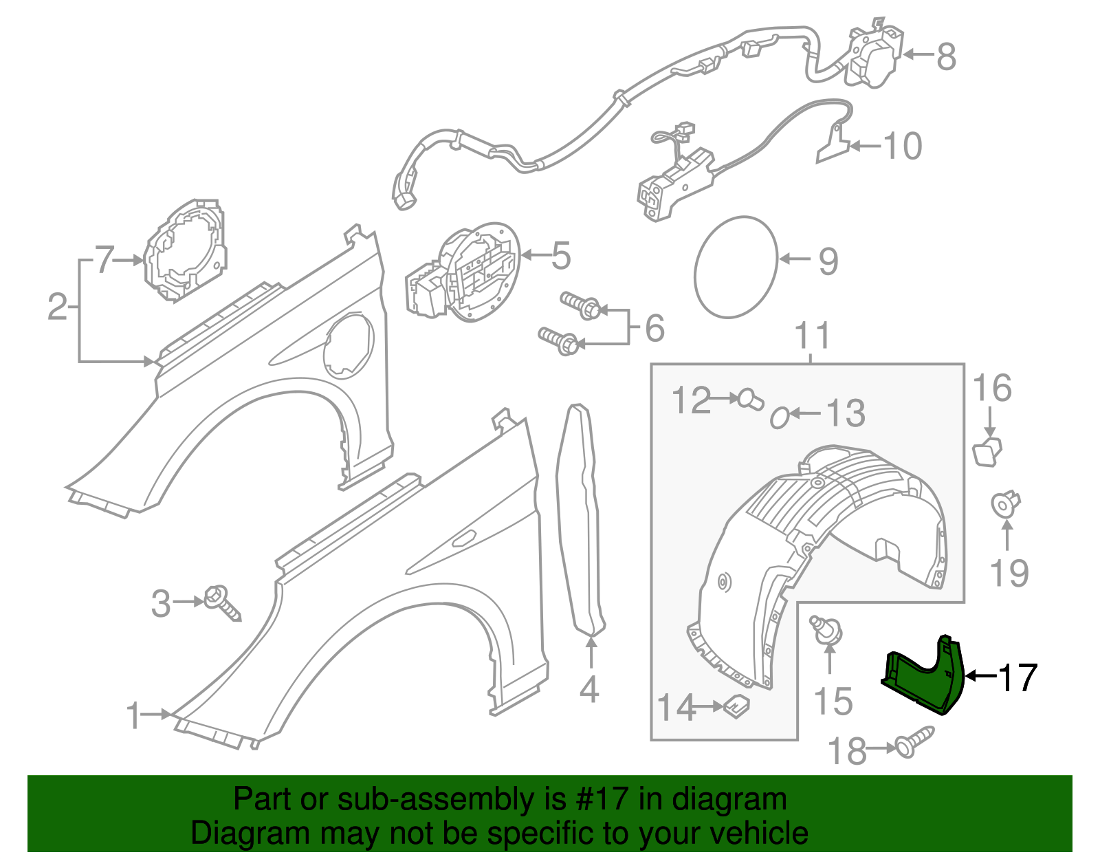 Hyundai - 86832-E6000 - Mud Guard - 2016 Hyundai Sonata | OEM Hyundai ...