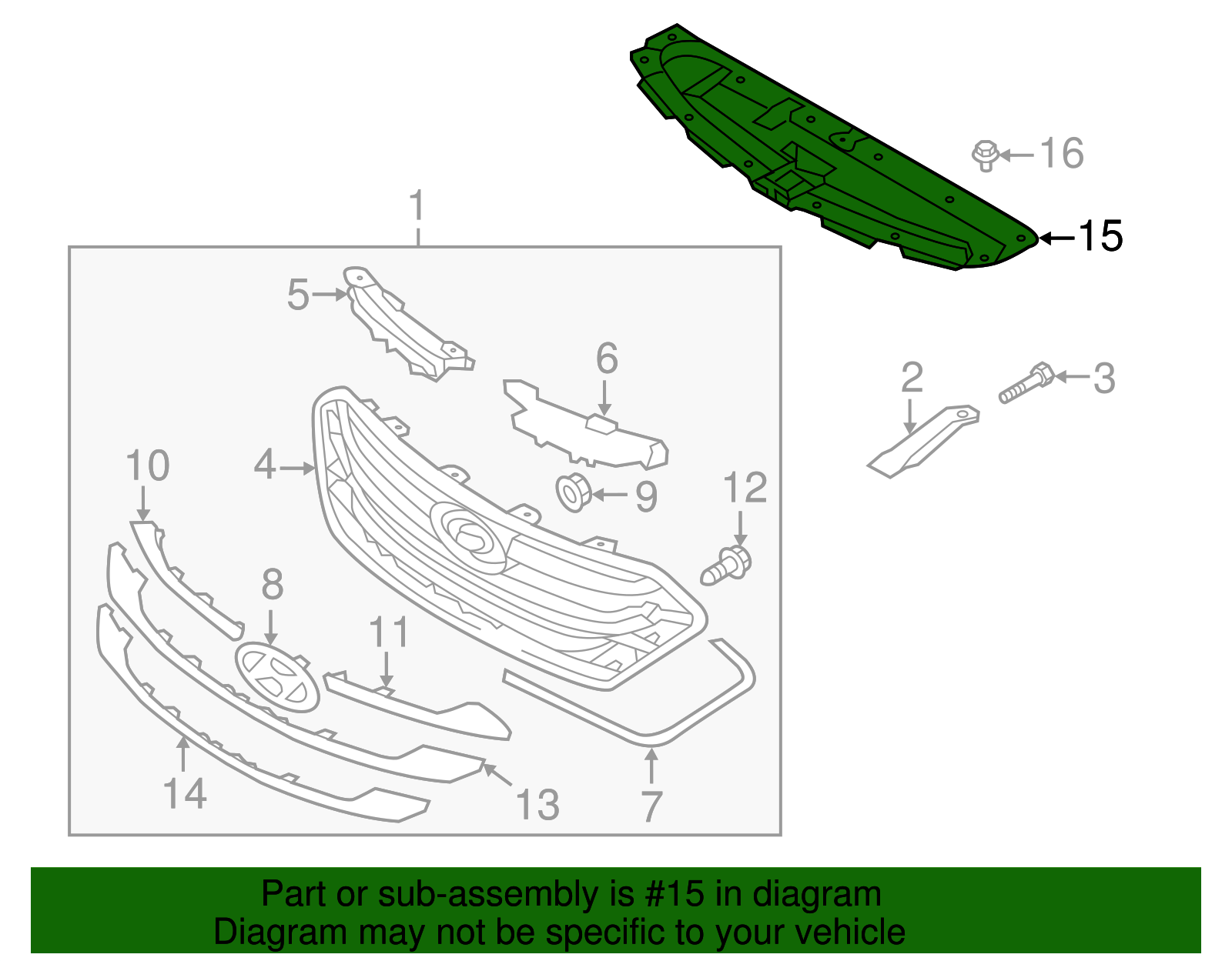 2013-2018 Hyundai Santa Fe Sport Closing Plate 86362-4Z000 | OEM Parts ...