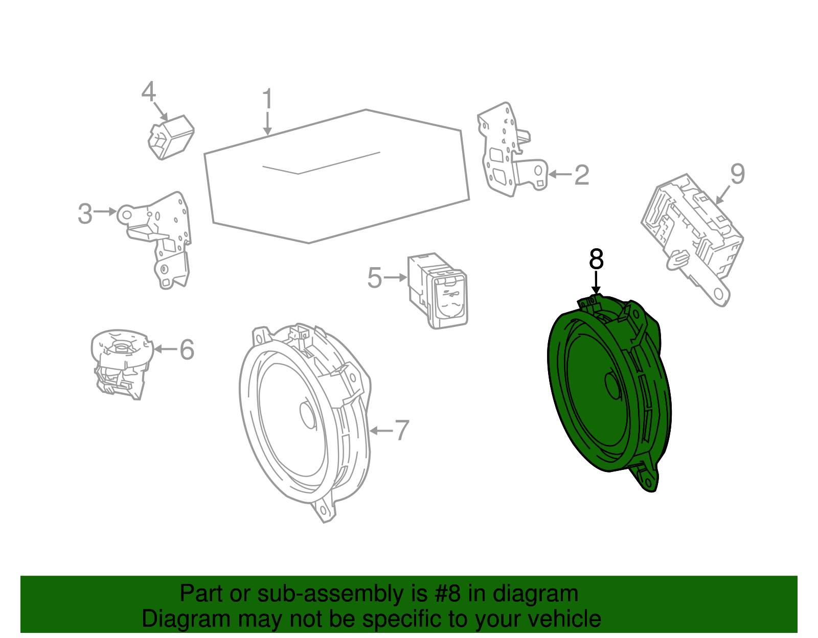 2020-2025 Toyota Speaker 86160-30E00 | Toyota San Diego Parts
