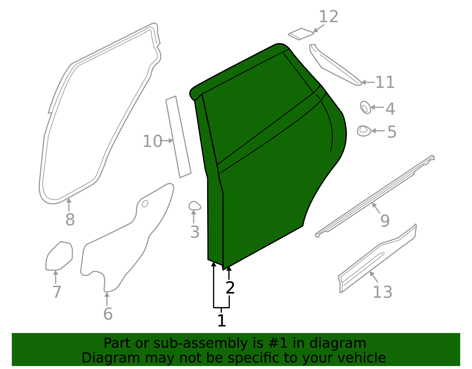2020-2024 Nissan Kicks Door Shell H2100-5RWMA | Nissan Parts Plus