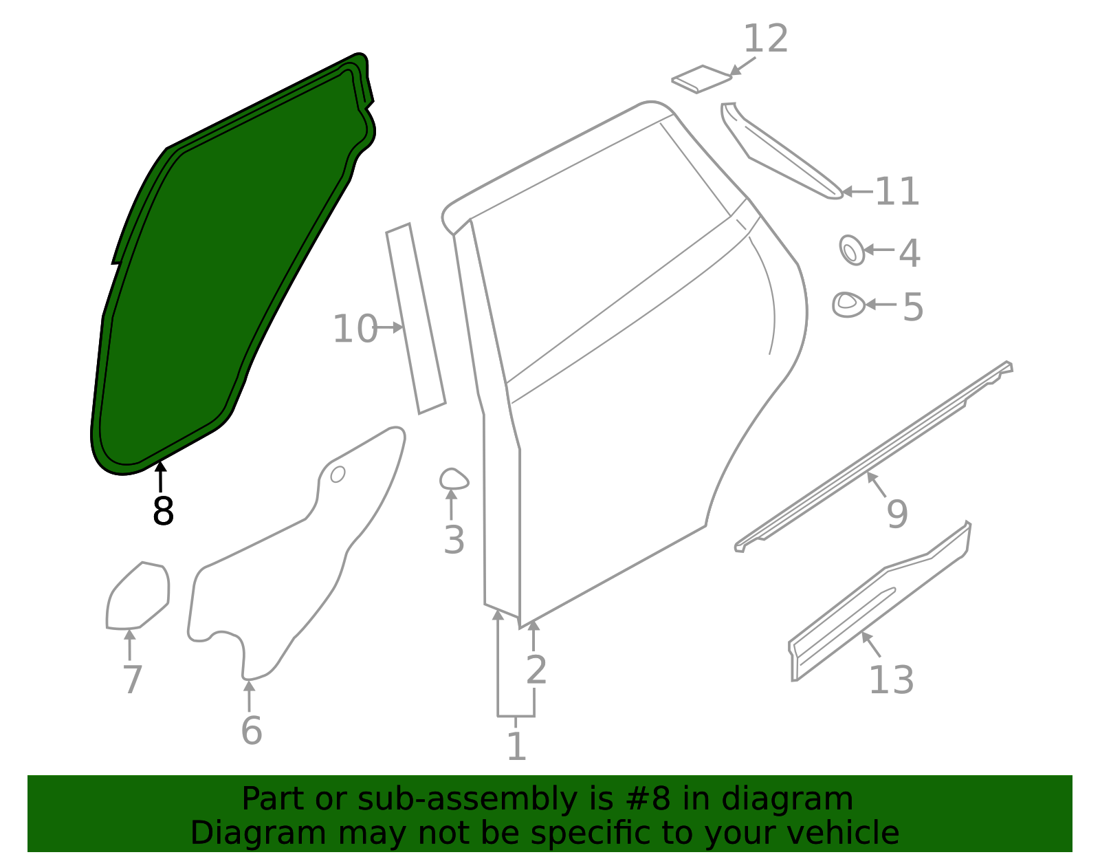 2018-2024 Nissan Kicks Door Weather-Strip 82831-5RB0A | Nissan Parts Central