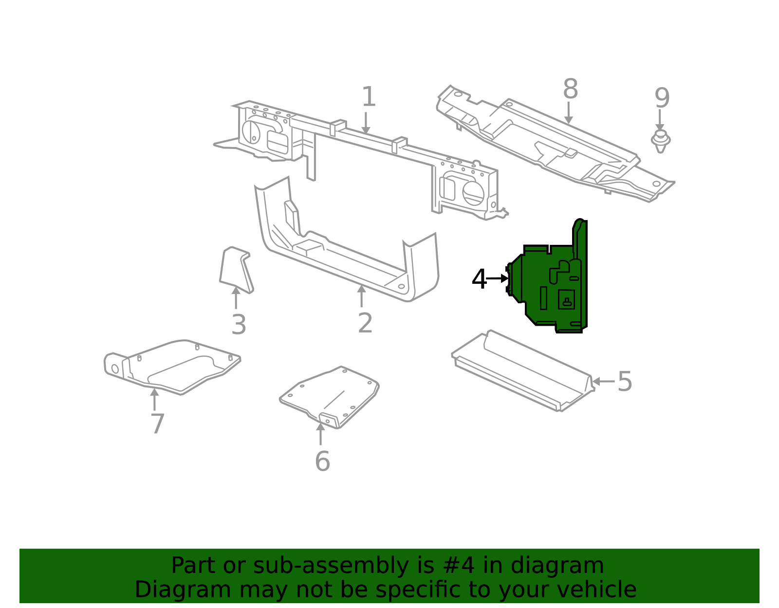 3W1Z-8311-BA - Radiator Support Air Deflector - 2003-2011 Ford | Lasco ...