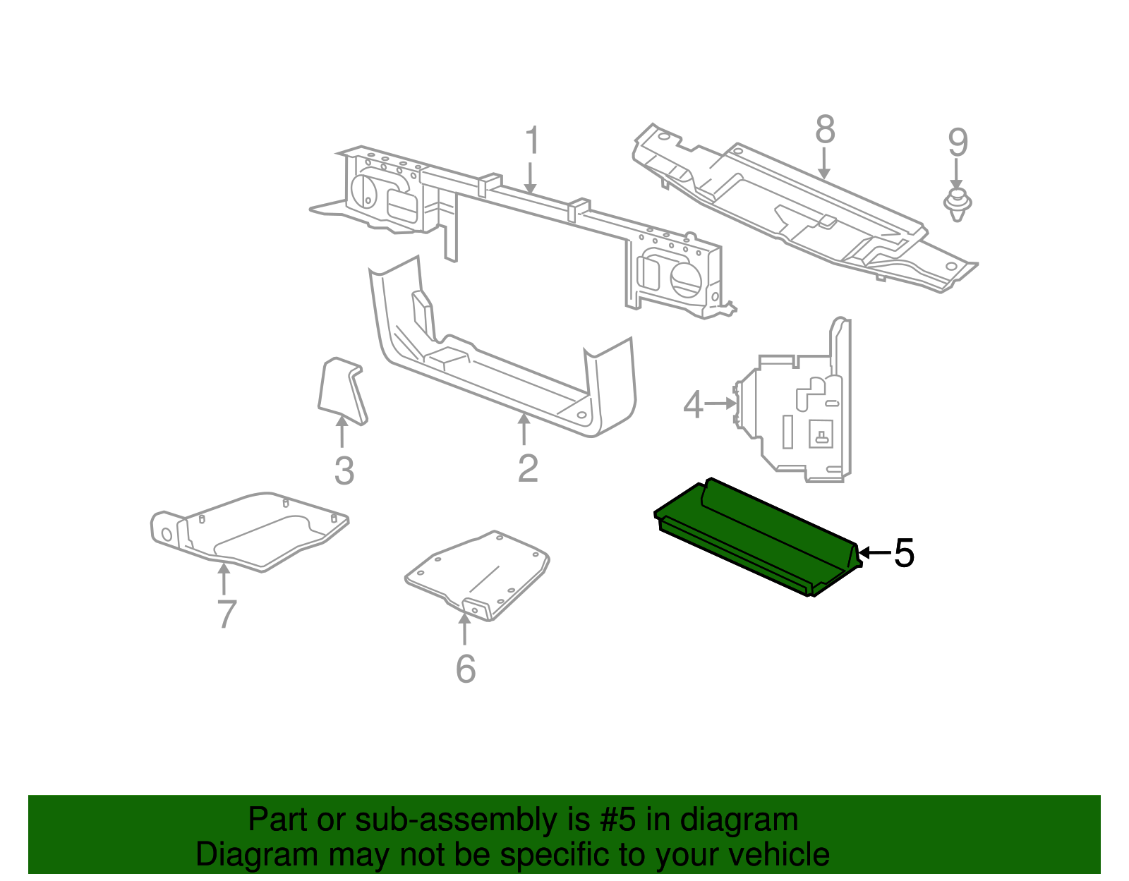 1998-2011 Ford | Air Deflector | 3W1Z-8327-AA | Walls' Ford Parts