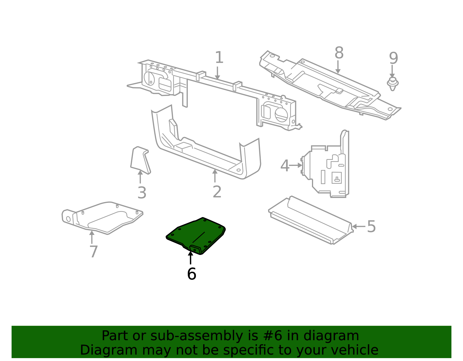 1998-2011 Ford | Air Deflector | 6W7Z-8327-C | Walls' Ford Parts