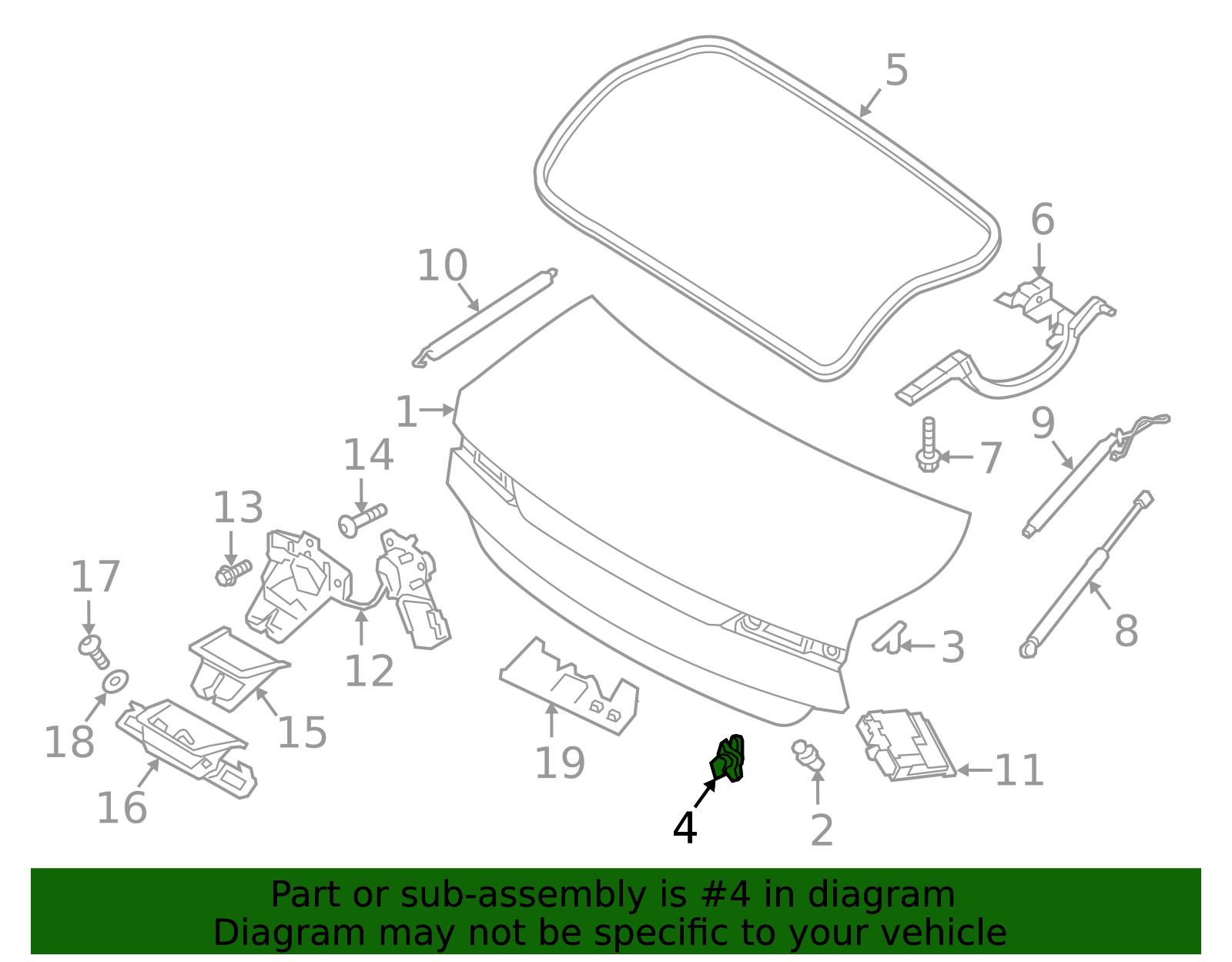 Deck Lid Stop Buffer 31689272 | TascaParts.com