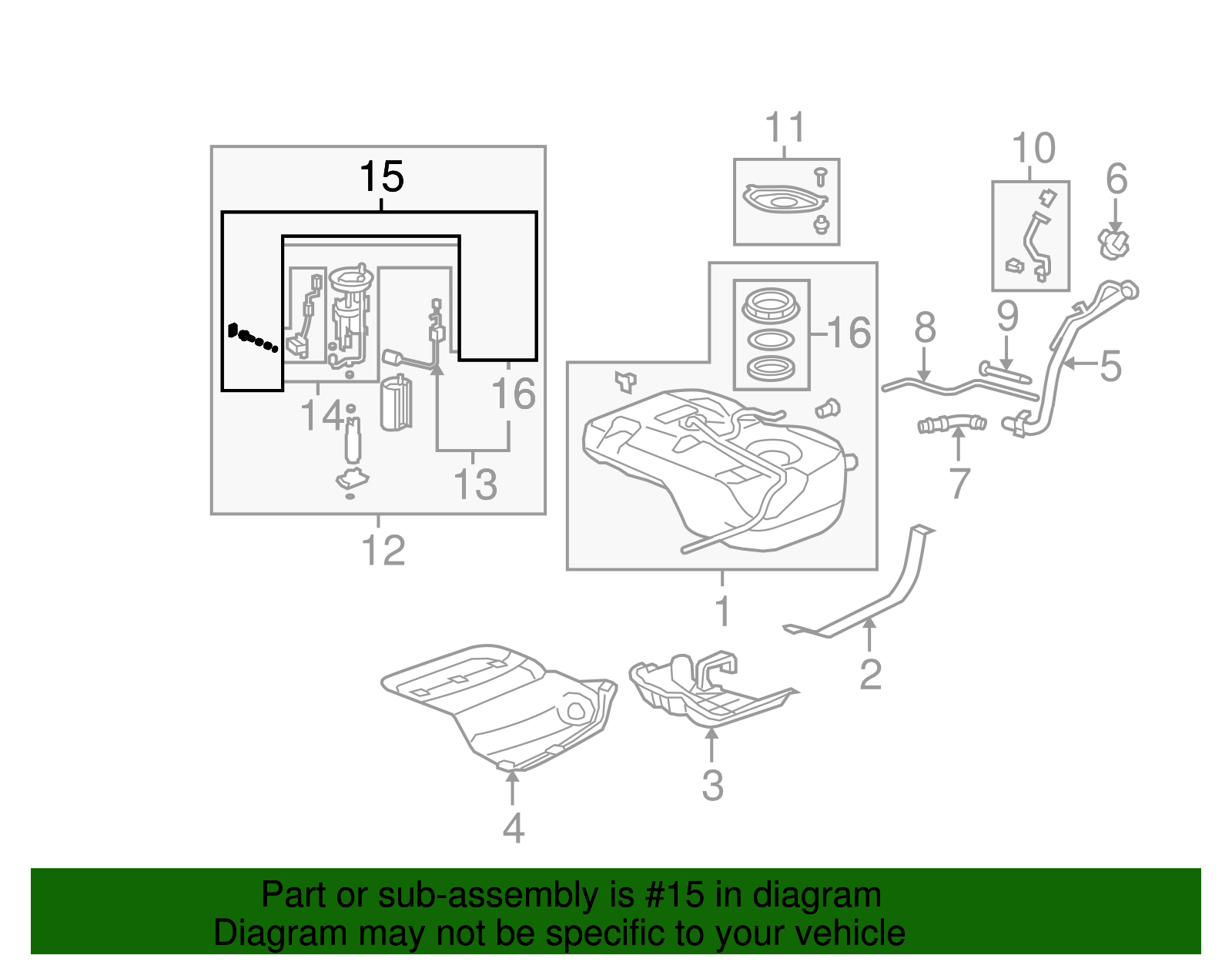 17052-STX-A00 - Fuel Pressure Regulator 2009-2015 Honda Pilot | Honda ...