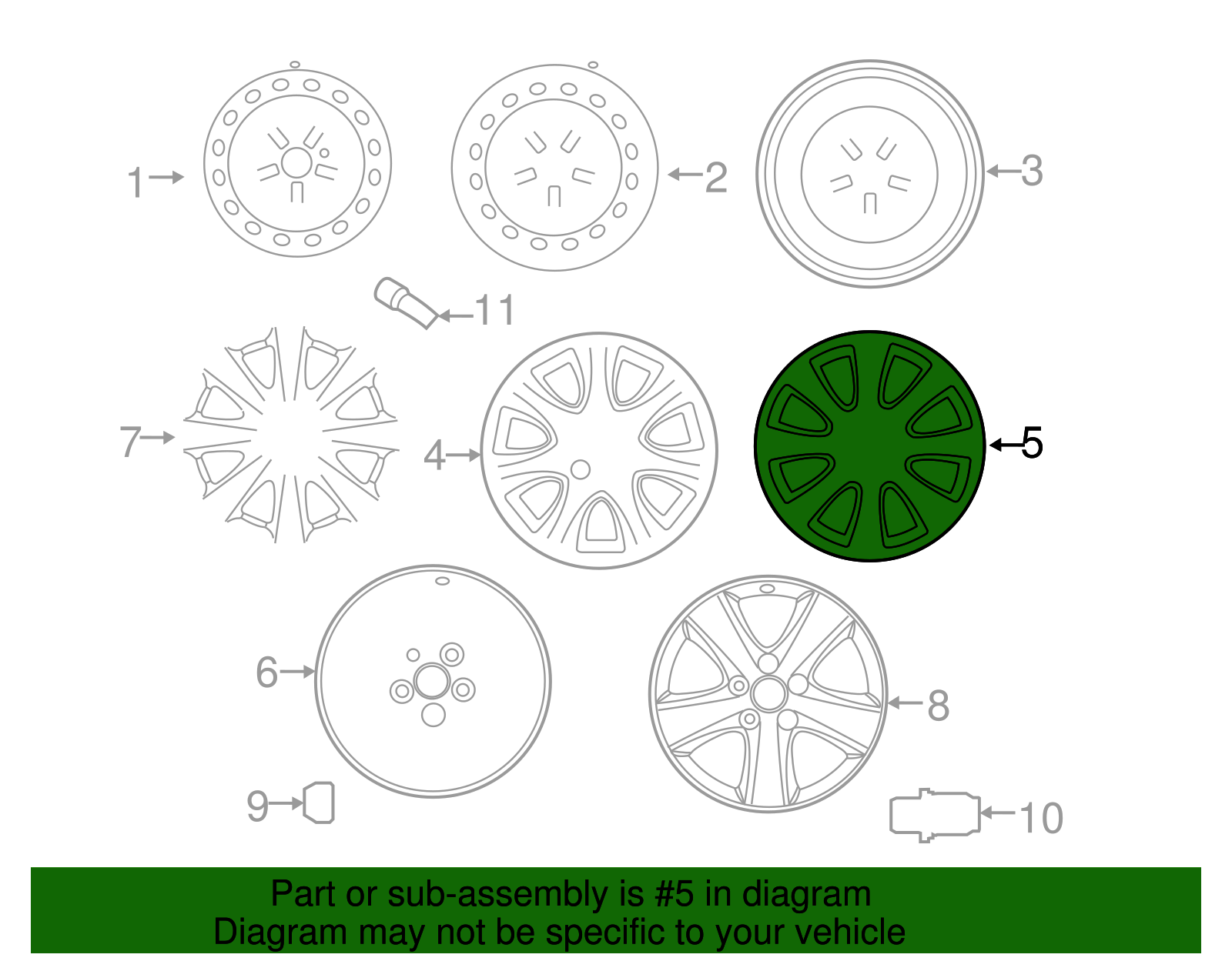 Genuine Toyota Wheel Alloy part# 42611-06361 for 2007-2009 Toyota Camry ...