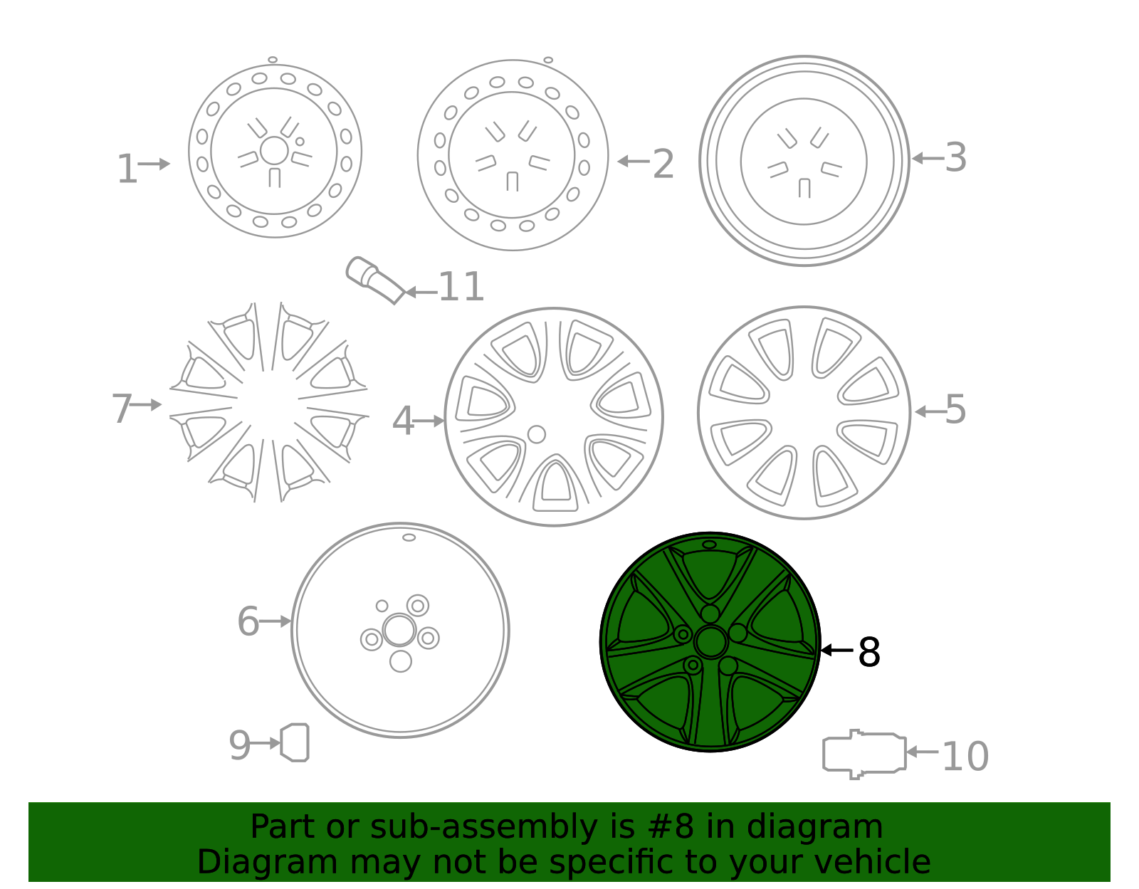 2010-2011 Toyota Camry Wheel, Alloy 42611-06640 | MotorMotor