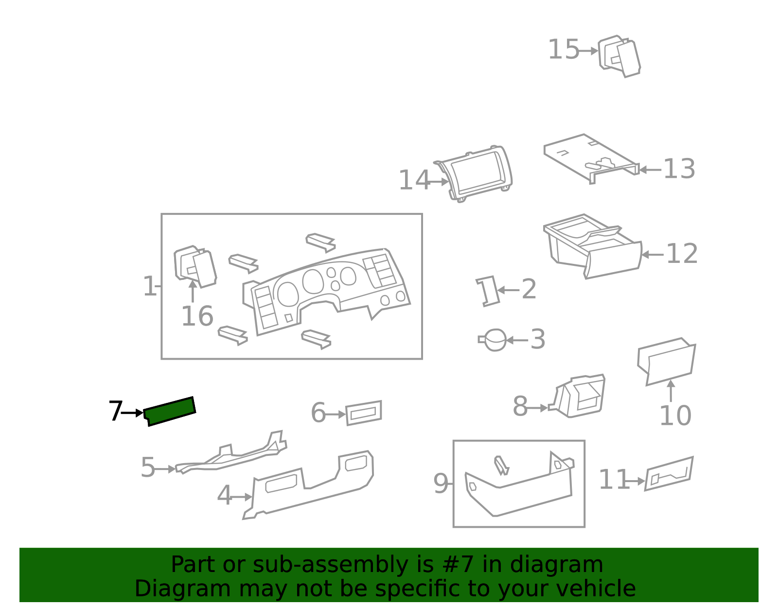 2010-2013 Toyota Tundra Switch Bezel 55446-0C040 | MotorMotor