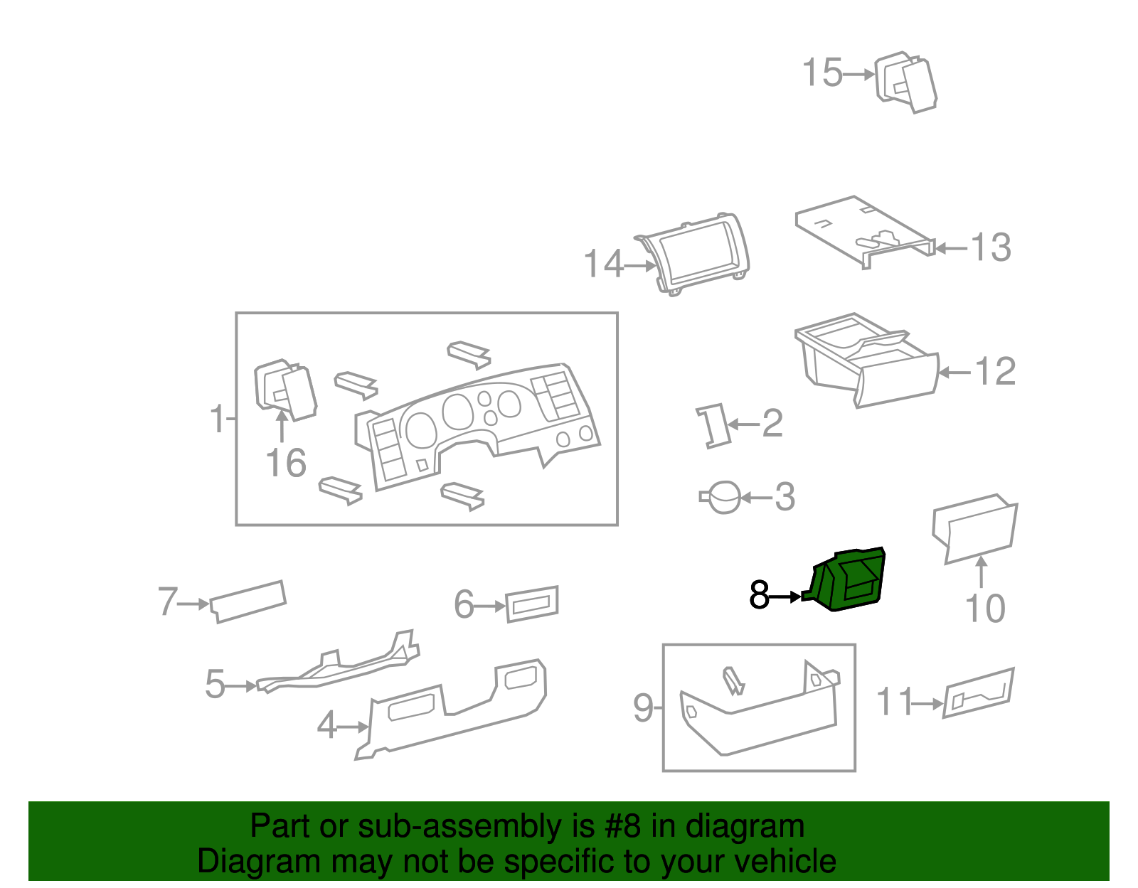 2007-2013 Toyota Tundra Cluster Trim 55422-0C050 | Toyota Parts Center