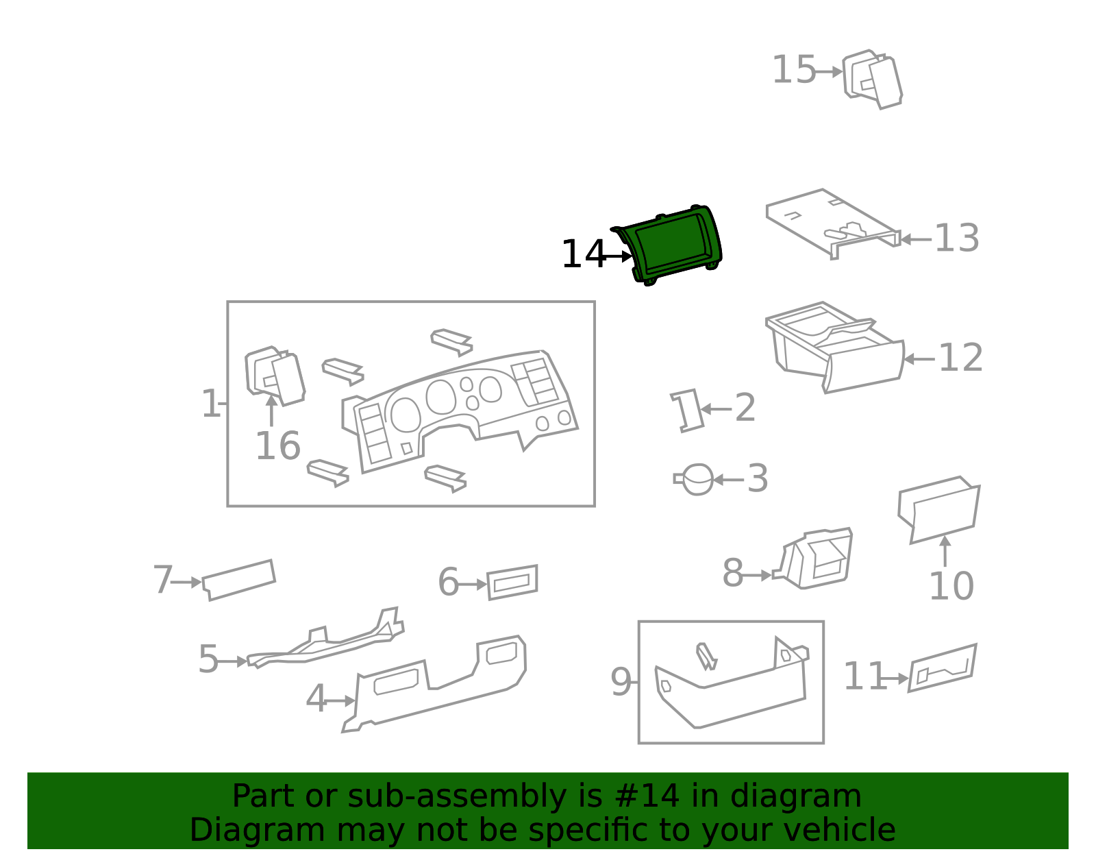 2010-2013 Toyota Trim Bezel 55421-0C050 | Toyota Parts Center