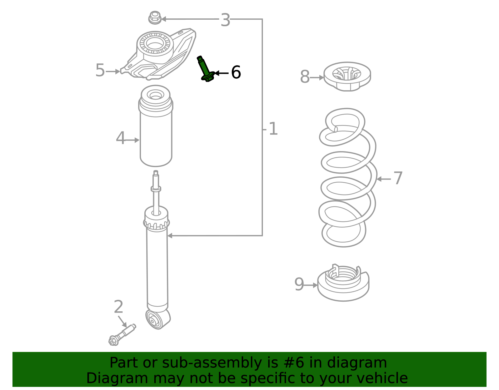2021-2025 Nissan Shock Mount Bolt 01121-A0171 | TascaParts.com
