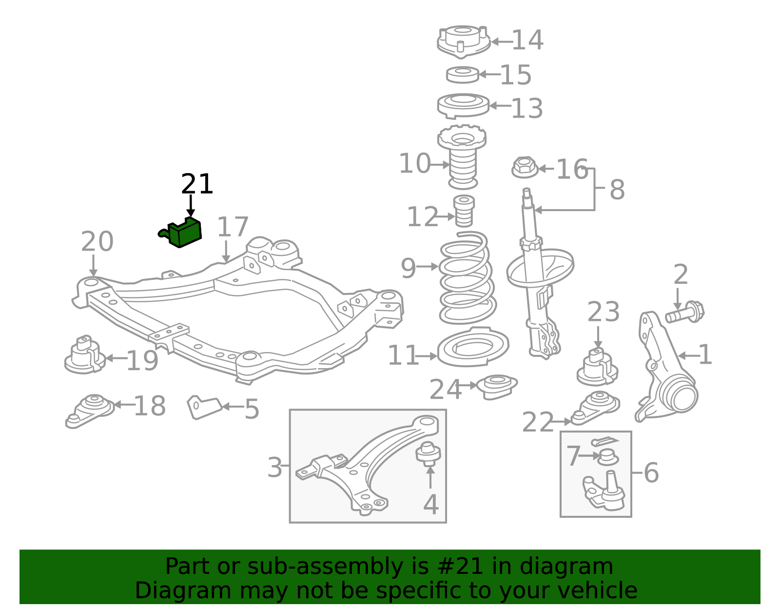 2005-2012 Toyota Engine Cradle Insulator 52217-07010 | MotorMotor