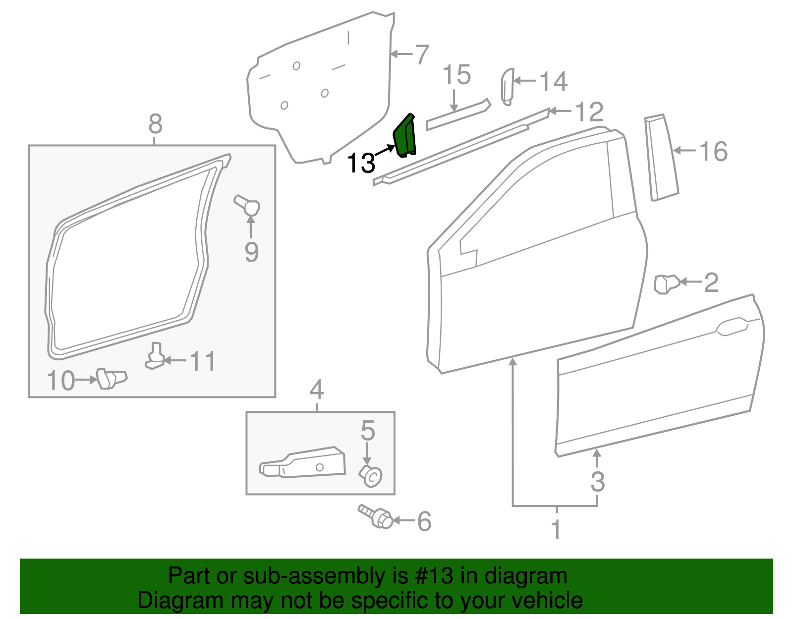 75751-0D040 - Frame Molding - 2014-2018 Toyota Yaris | Nucar Toyota Parts