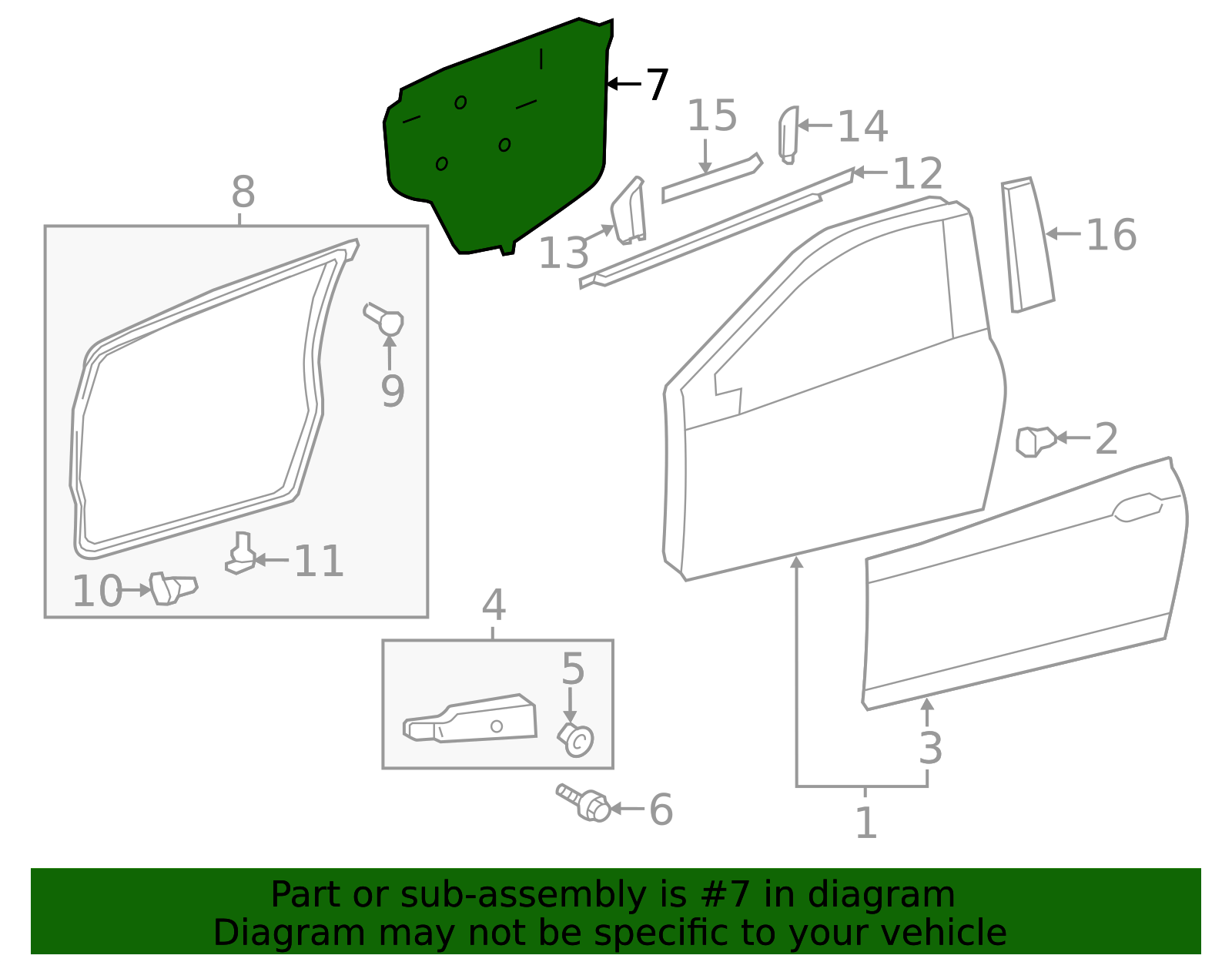 67832-52290 - High-Quality Door Water Deflector for 2012-2014 Toyota ...
