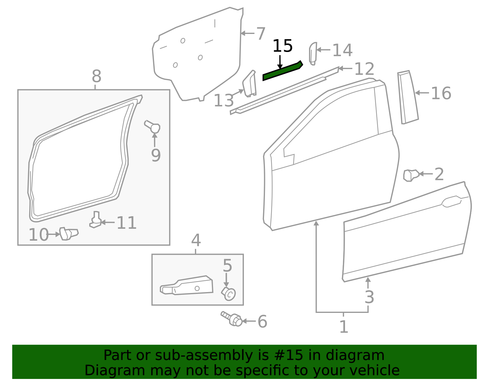 Genuine Official Toyota Frame Molding part# 75737-0D030 for 2015-2018 ...