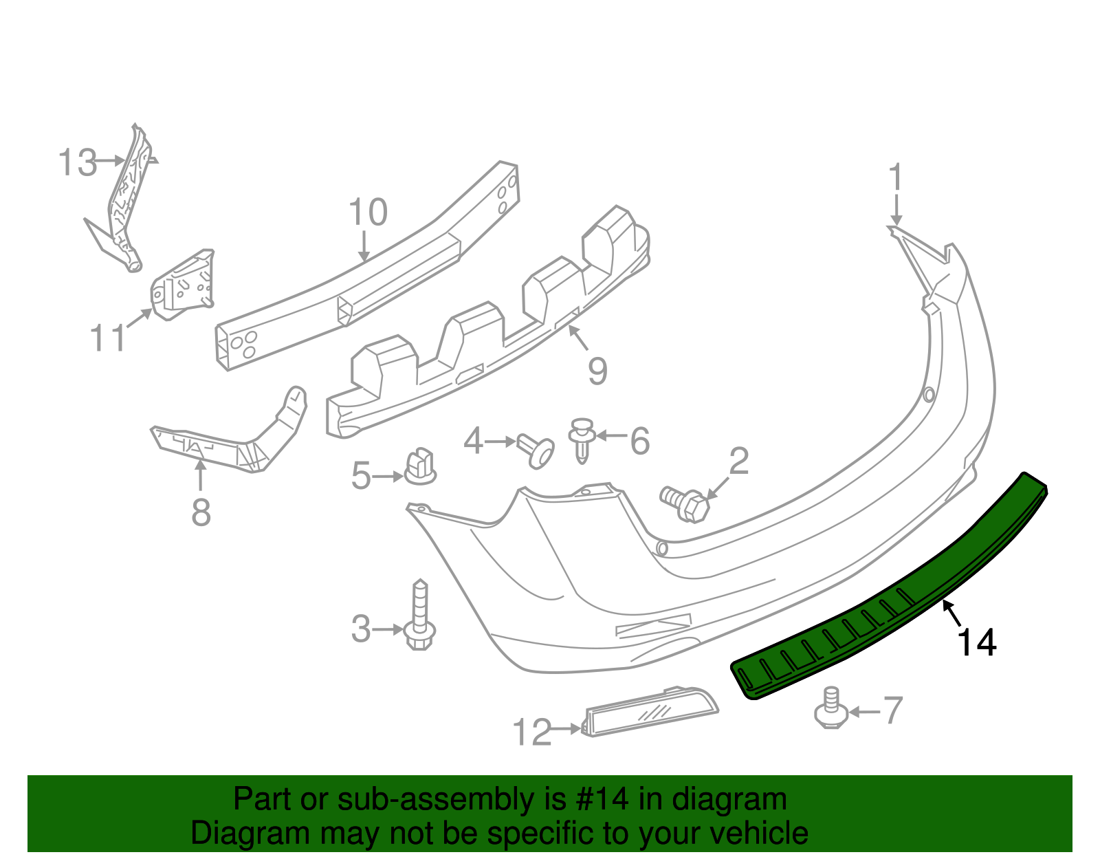 2009-2023 Nissan Murano Rear Bumper Protector - Stainless Steel 999T6 ...