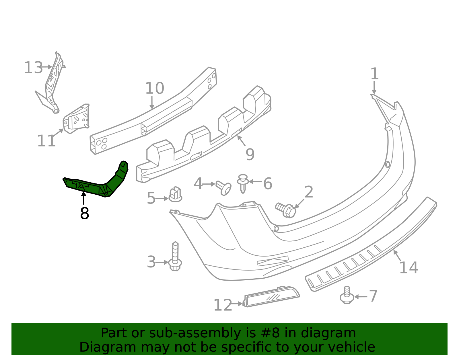 2009-2014 Nissan Murano Bumper Cover Side Bracket 85226-1AA0A | Nissan ...