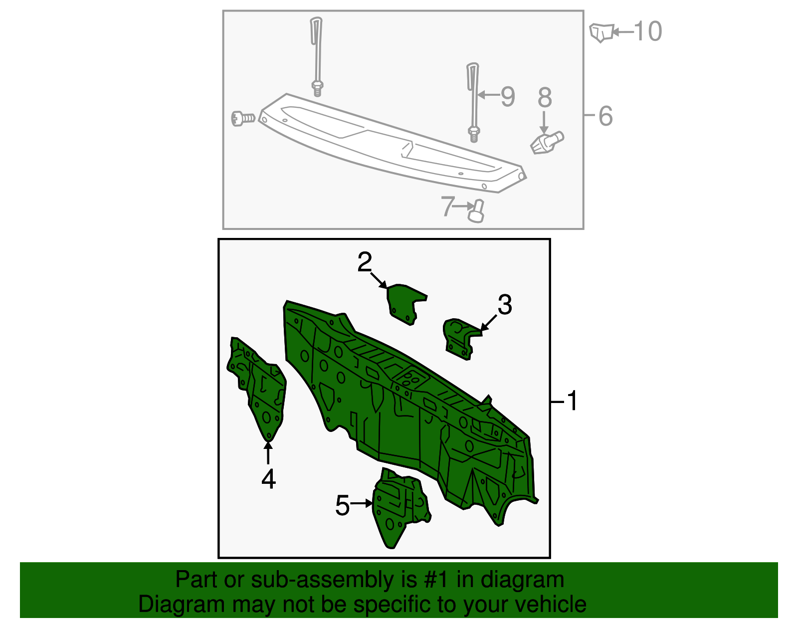 2007-2011 Toyota Yaris Rear Body Panel 58307-52430 | Toyota Parts Center