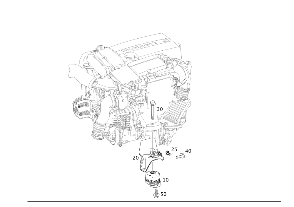 204-240-42-17-64 - Engine Mount 2012-2015 Mercedes-Benz C250 | Mercedes ...