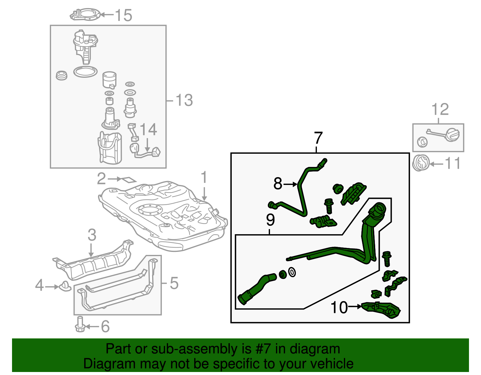 2012-2013 Toyota Camry Fuel Tank Filler Neck 77210-06180 | Toyota Parts ...