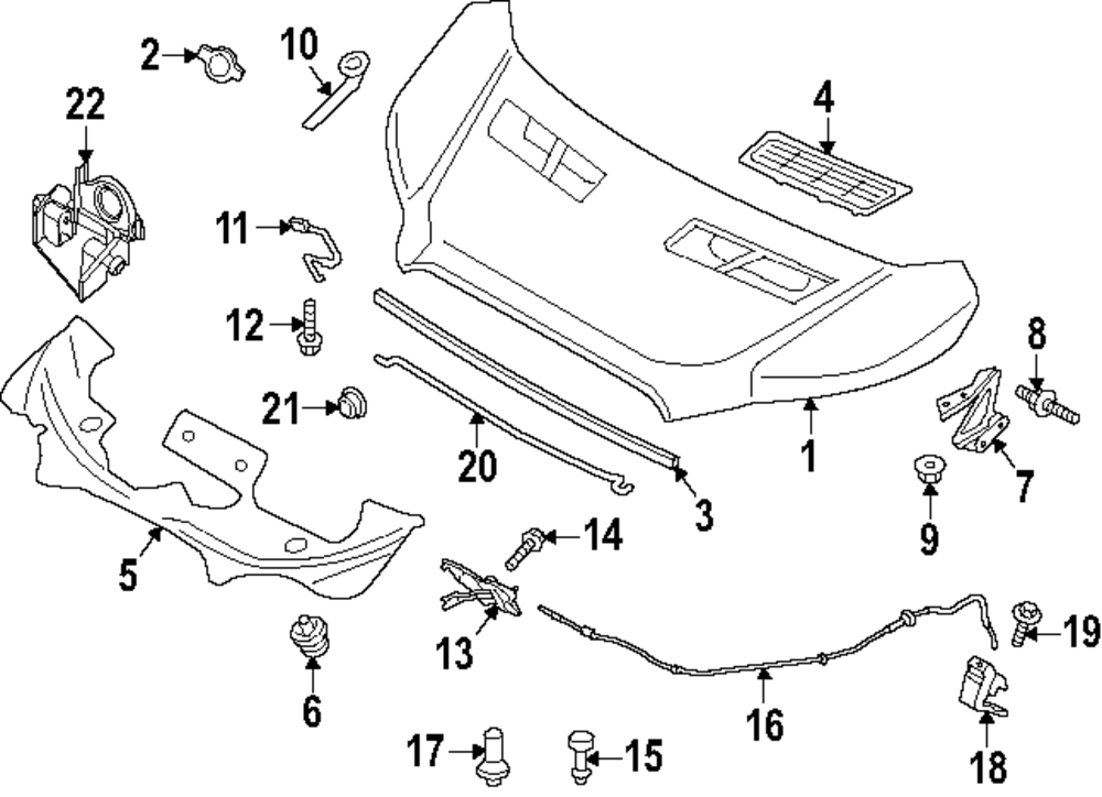 2015-2025 Ford Hood / Trunk Prop Rod Bracket CK4Z-16D678-A | OEM Parts ...