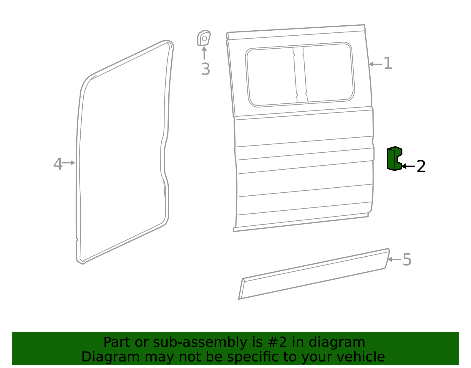 2014-2025 Ram Door Shell Bumper 68226091AA | Mopar Parts Canada