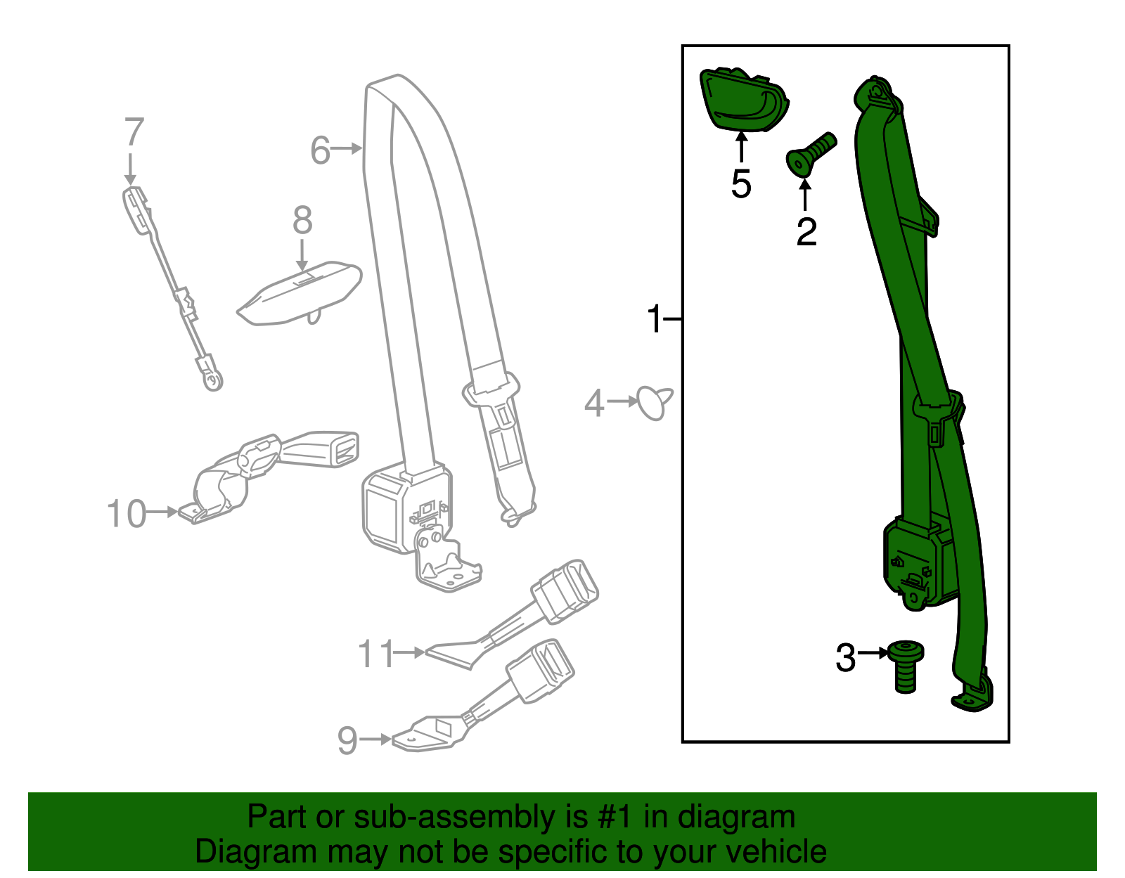 2015-2022 GM Seat Belt Assembly 84583955 | Capital Chevy Parts