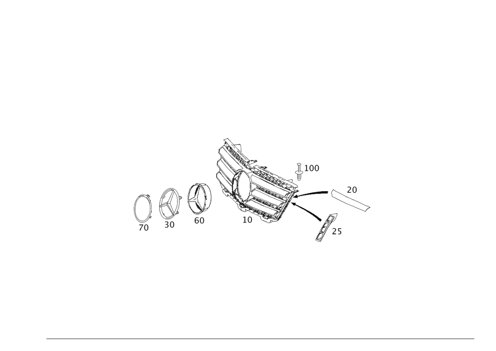 164-880-01-85-9776 - Protective Grille 2007-2012 Mercedes-Benz ...