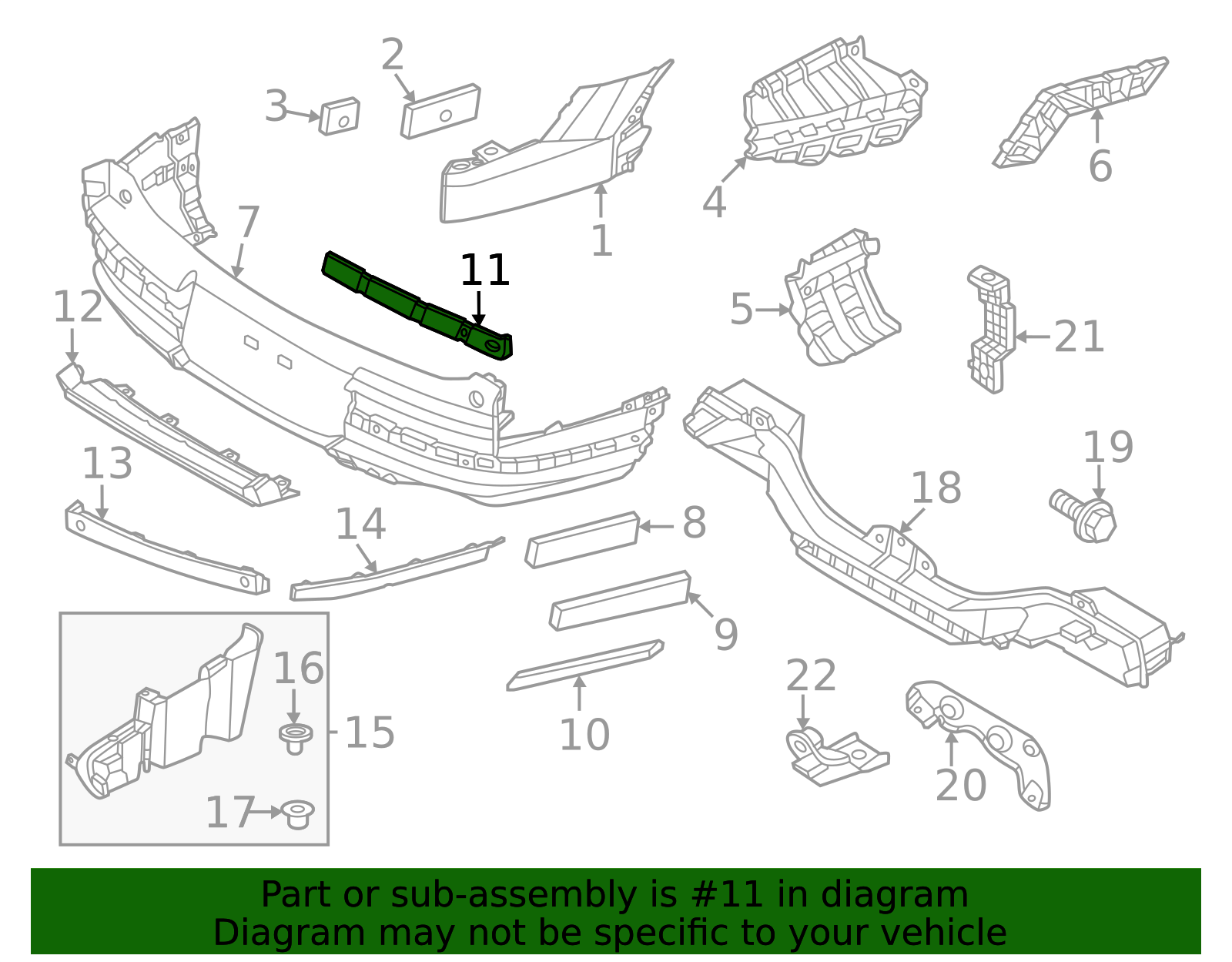2024-2025 Hyundai Santa Fe Bumper Cover Reinforcement 86626-R6000 ...