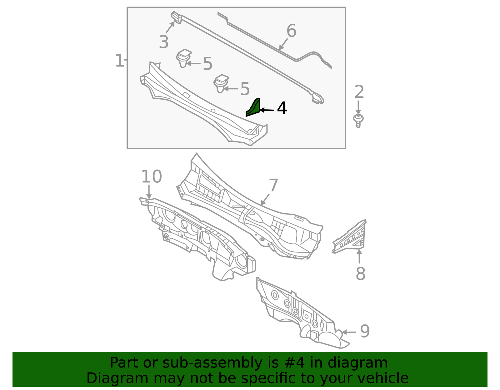 86432-P2100 - Side Seal 2021-2025 Kia Sorento | Kia.Parts Store