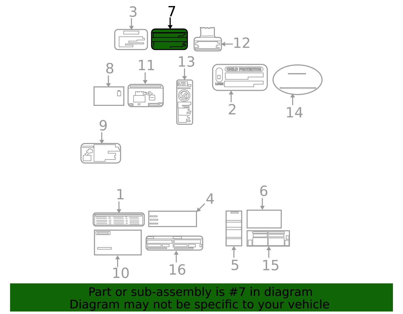 2006-2014 Toyota Info Label 89616-30031 | MotorMotor