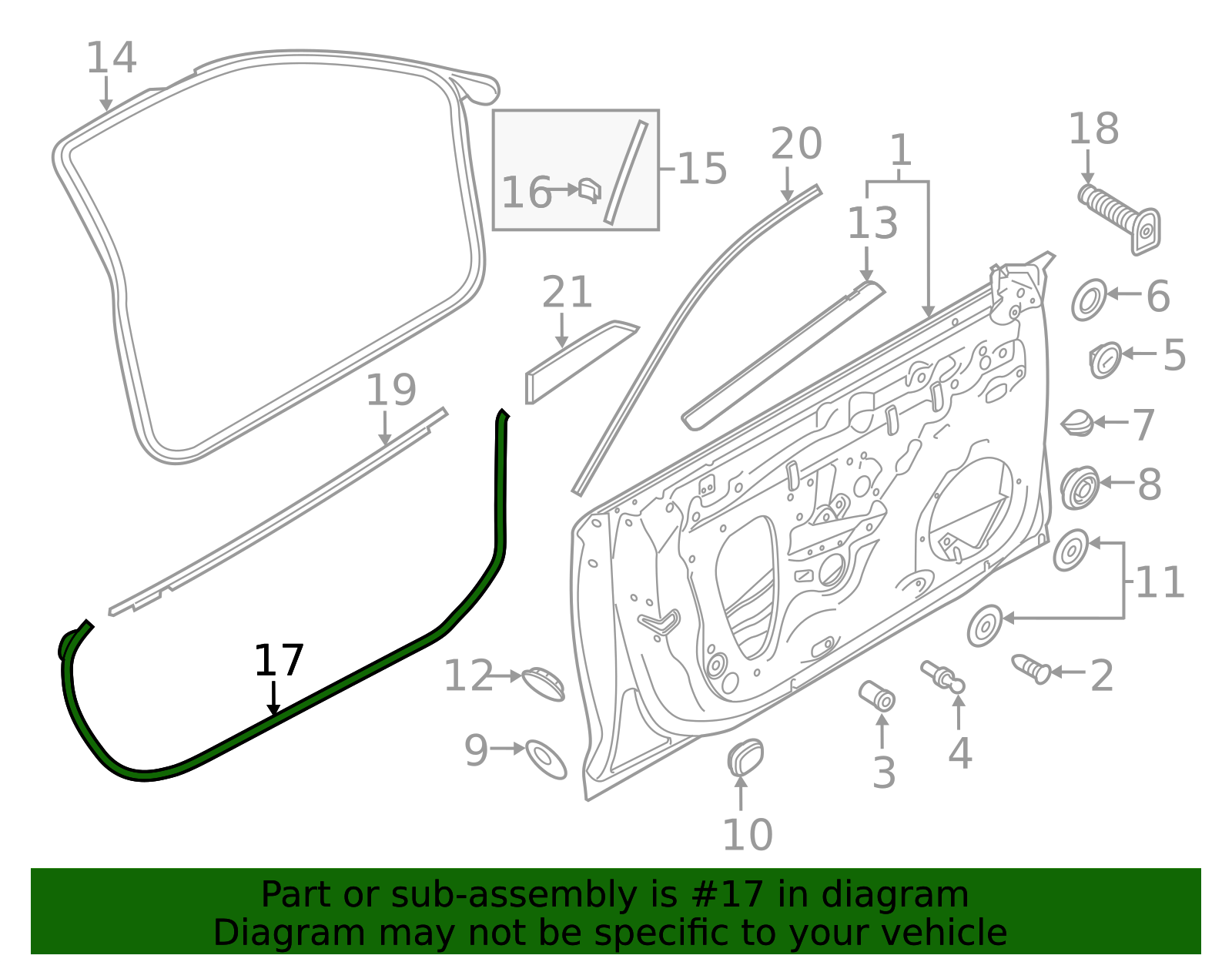 2017-2025 Audi Door Weather-Strip 11A-837-701-A | OEM Parts Online