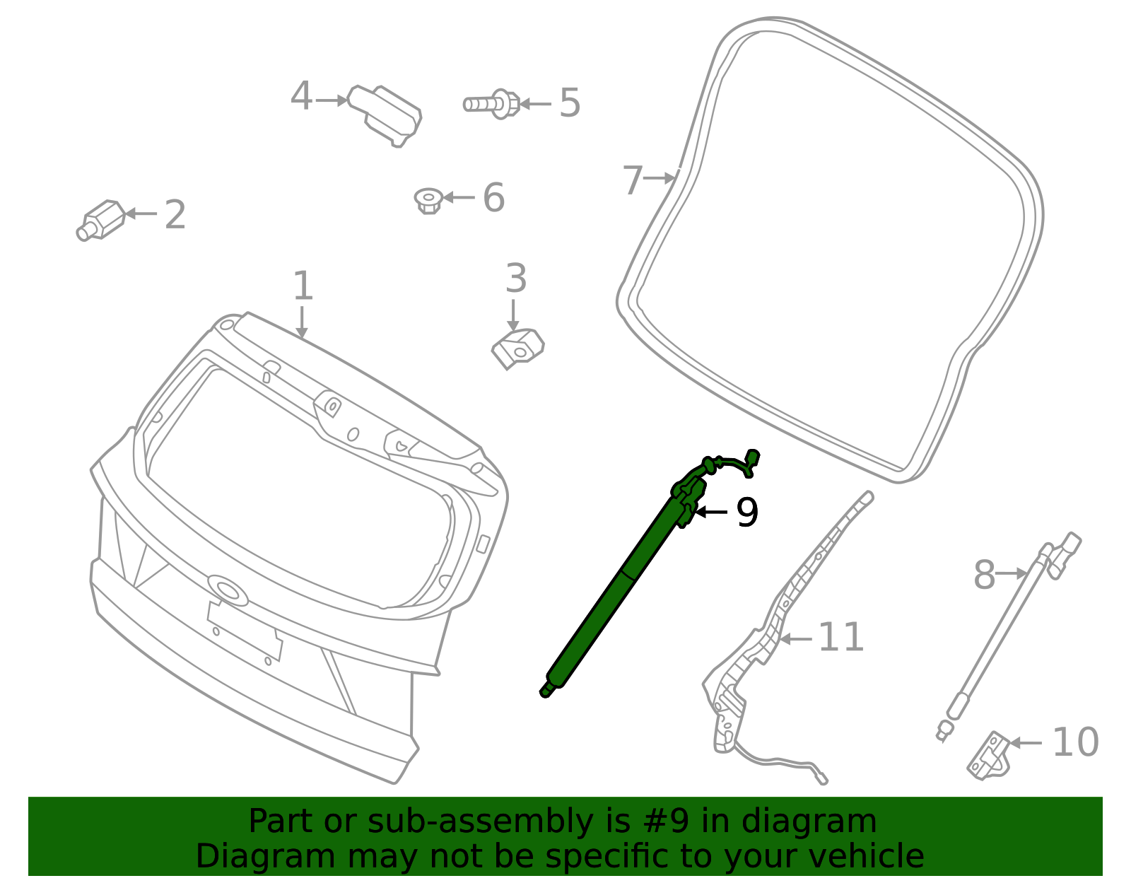 2021-2025 Kia Sorento Support Cylinder 81840-P2100 | TascaParts.com