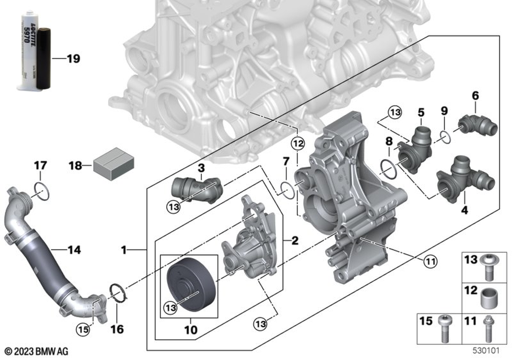 11538650984 - BMW Line From Coolant Pump-Cylinder Head 2018-2026 BMW ...