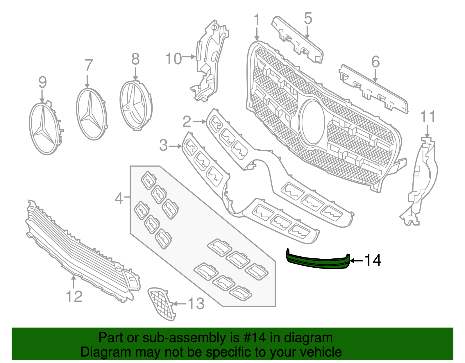 156-885-52-00 - Side Trim 2018-2020 Mercedes-Benz | Mercedes-Benz ...