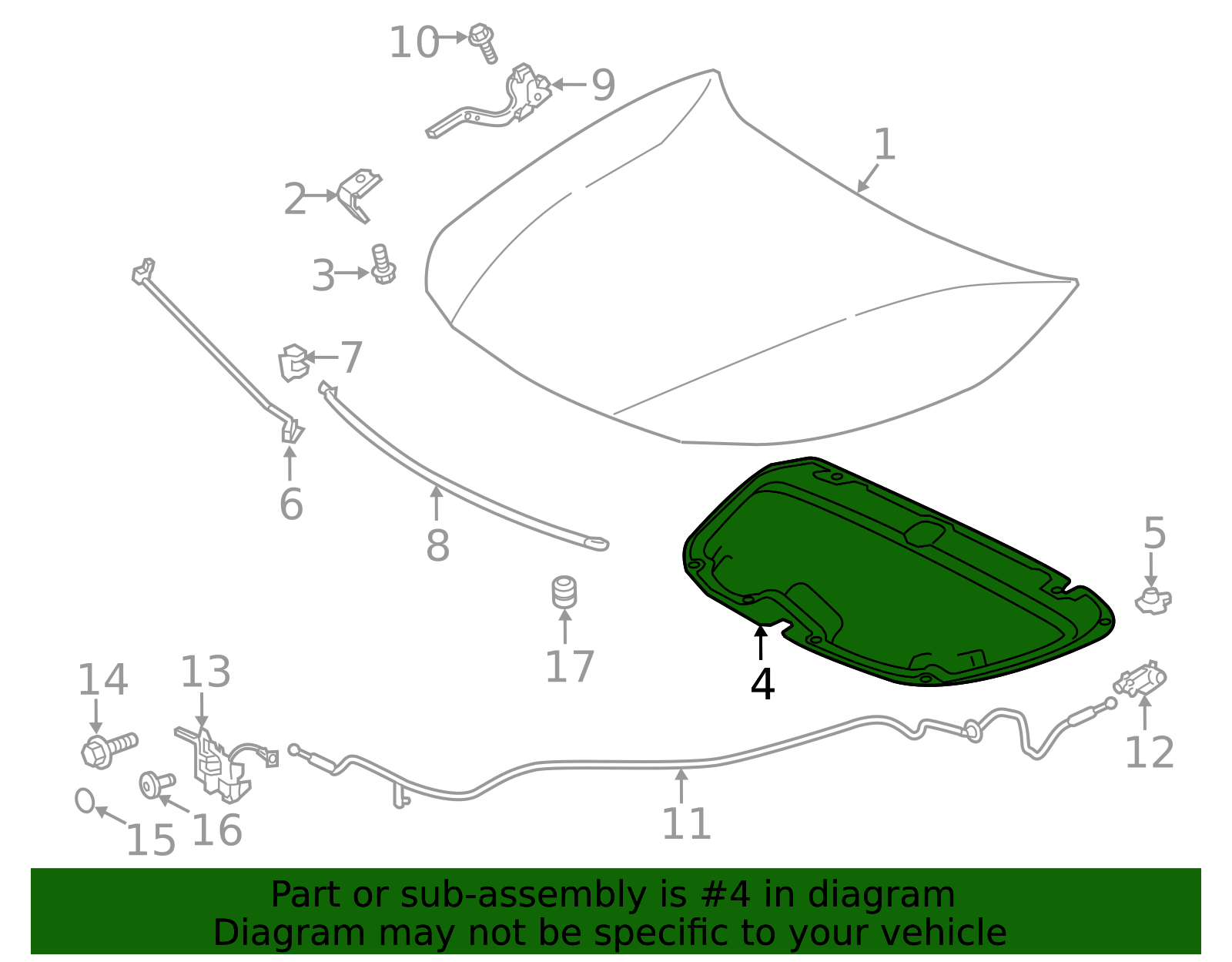 OEM 2020-2025 Toyota Corolla Hood Insulation Pad Part # 53341-12340 ...