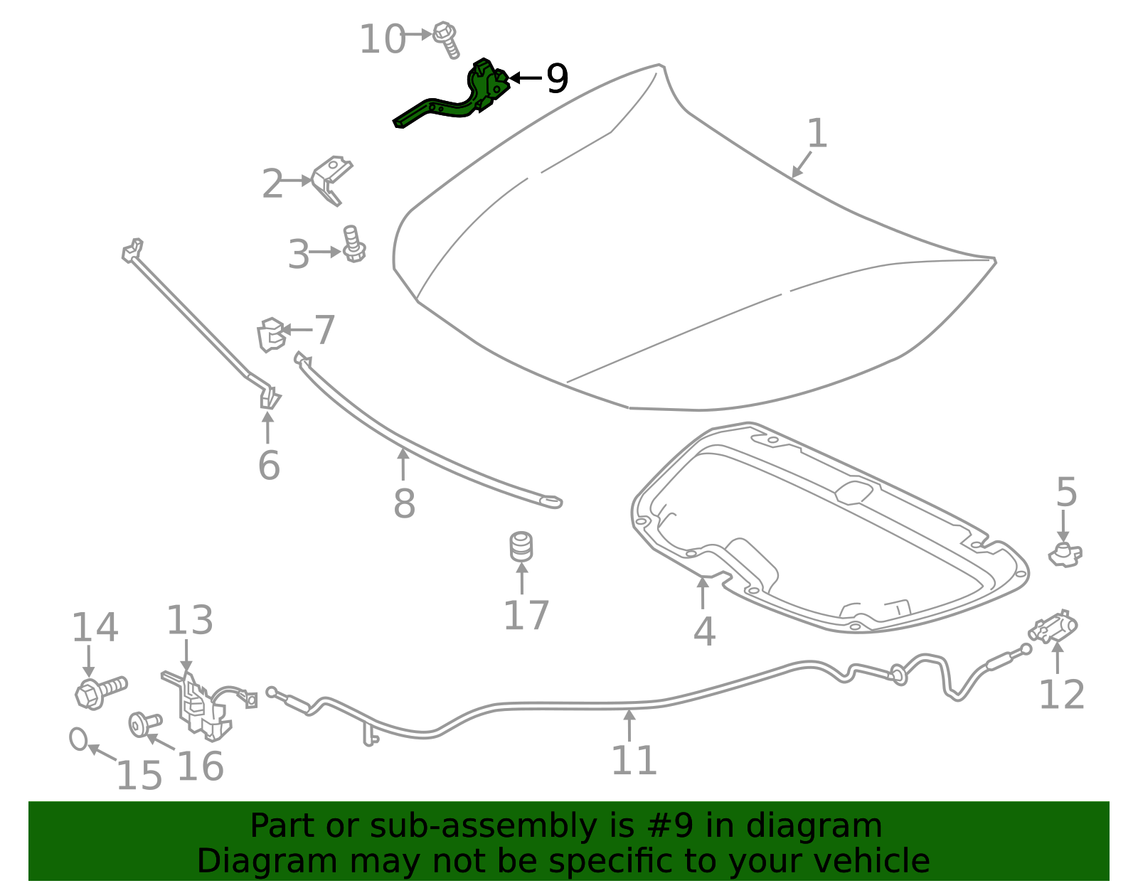 53410-12680 - Hood Hinge 2019-2025 Toyota | Toyota San Diego Parts