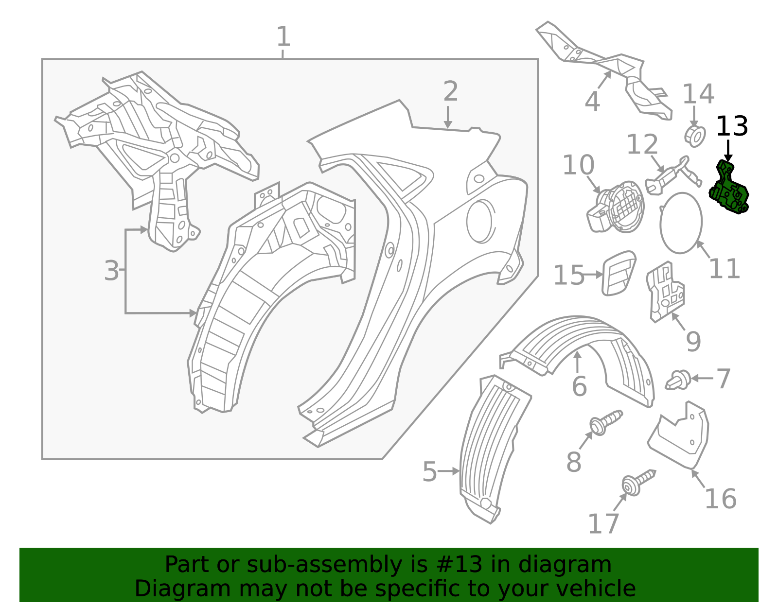 Hyundai - 81590-A5000 - Door Actuator - 2013-2017 Hyundai Elantra GT ...