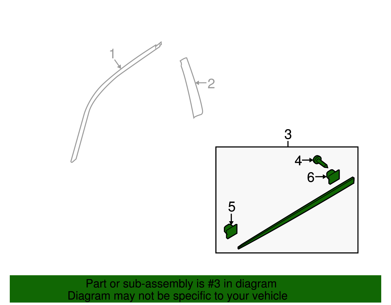 87711-2F000 - Body Side Molding 2004-2009 Kia | Kia.Parts Store