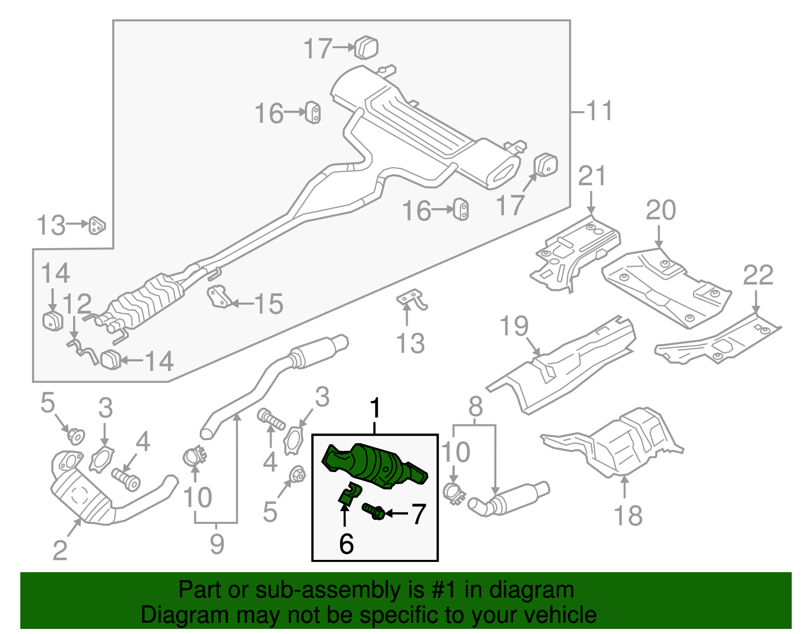 2017-2020 Ford Catalytic Converter GD9Z-5E212-A | Ford OEM Parts Outlet