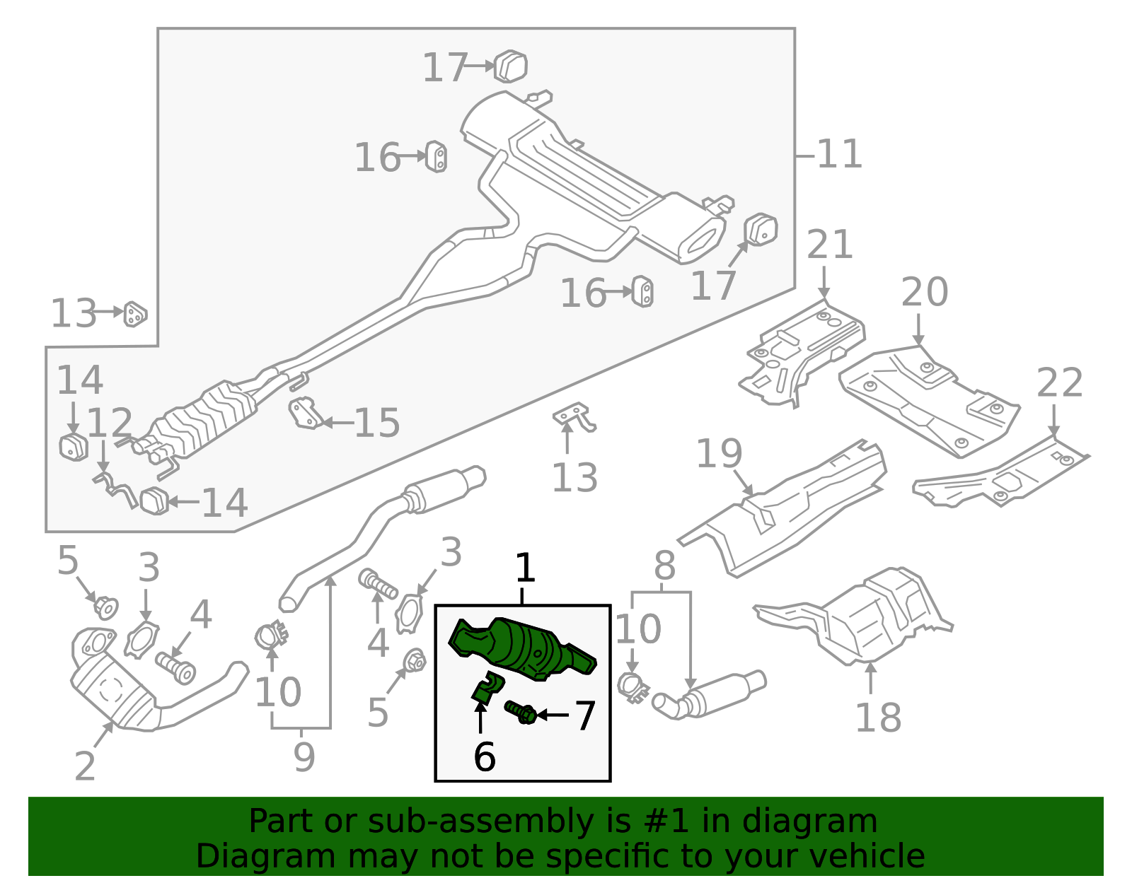 2017-2020 Ford Catalytic Converter GD9Z-5E212-A | Ford OEM Parts Outlet